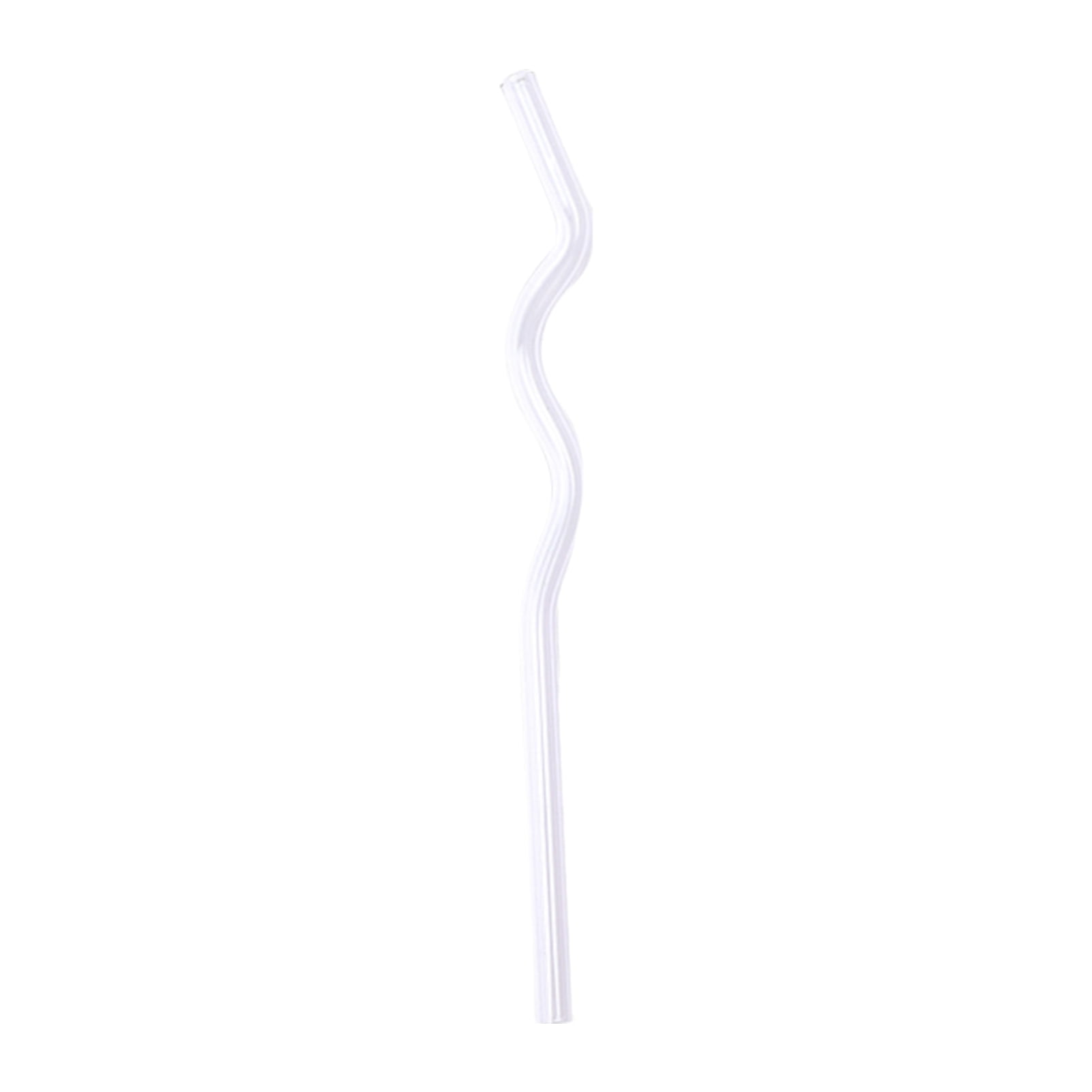 Xeyise High Glass Wavy Straws Reusable Colorful Straws for Juice Tea ...
