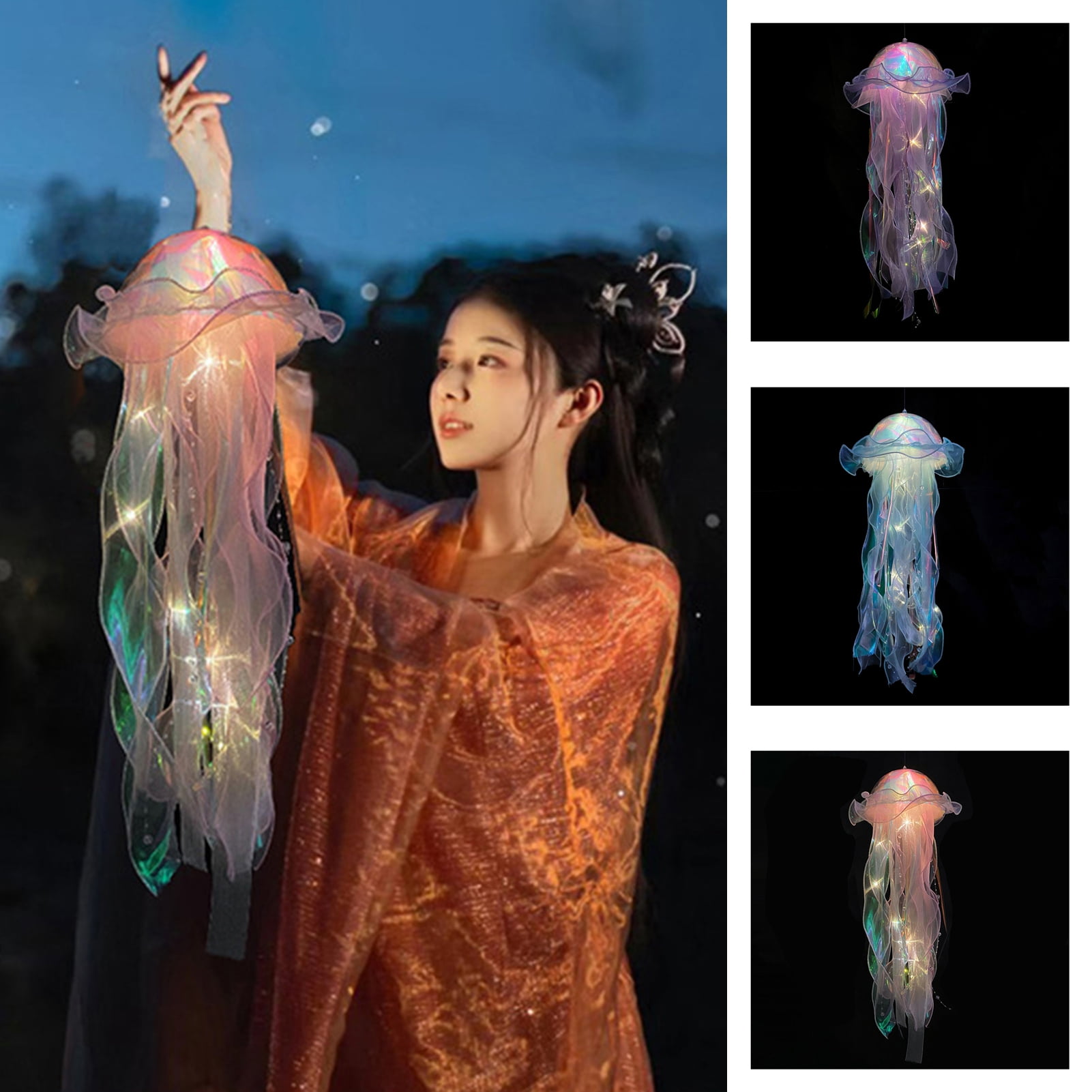 Xeyise Jellyfish LED Lamp Soft Lighting Sparkling Battery Operated ...