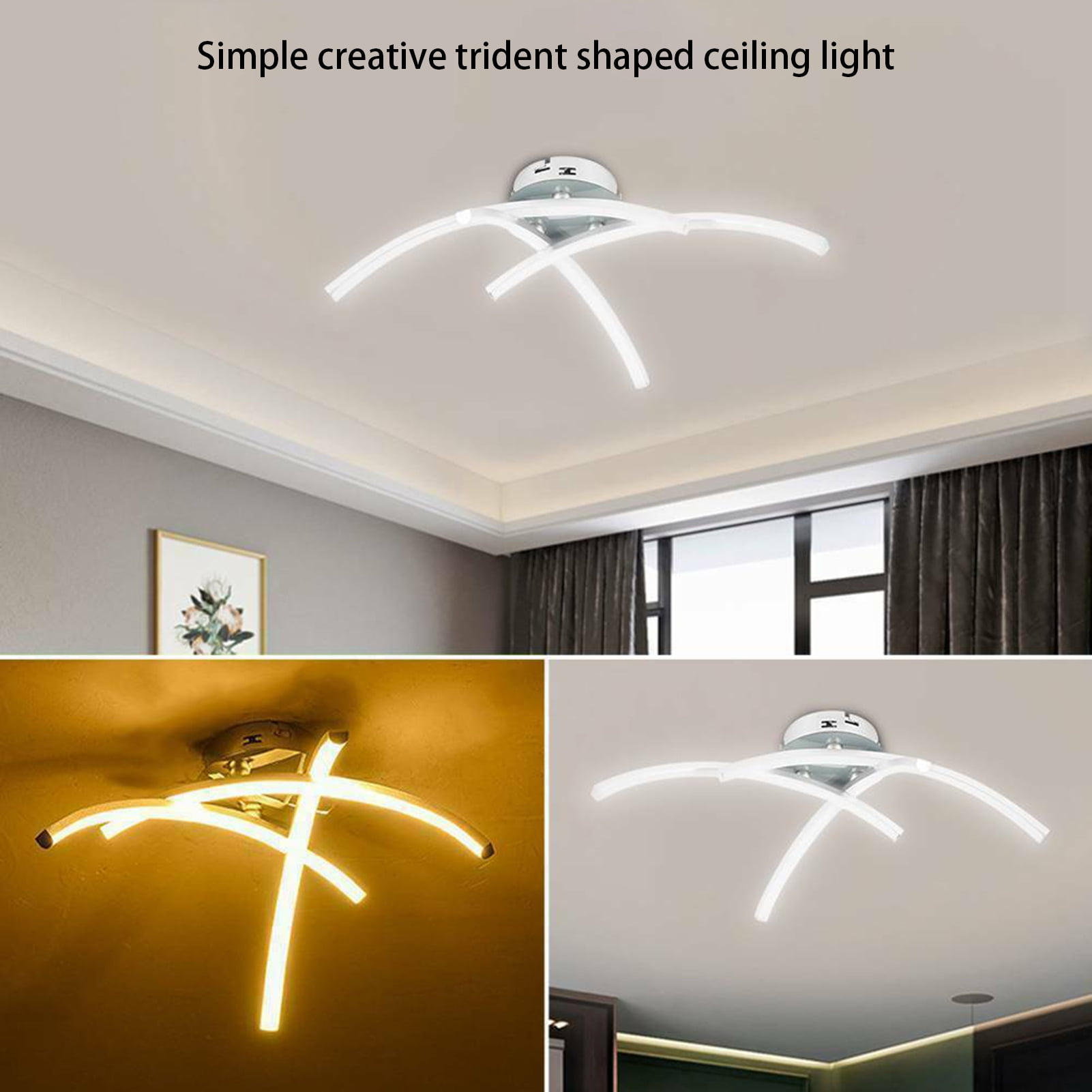 Xeyise LED Ceiling Lamp Irregular Shape High Brightness Flicker Free ...