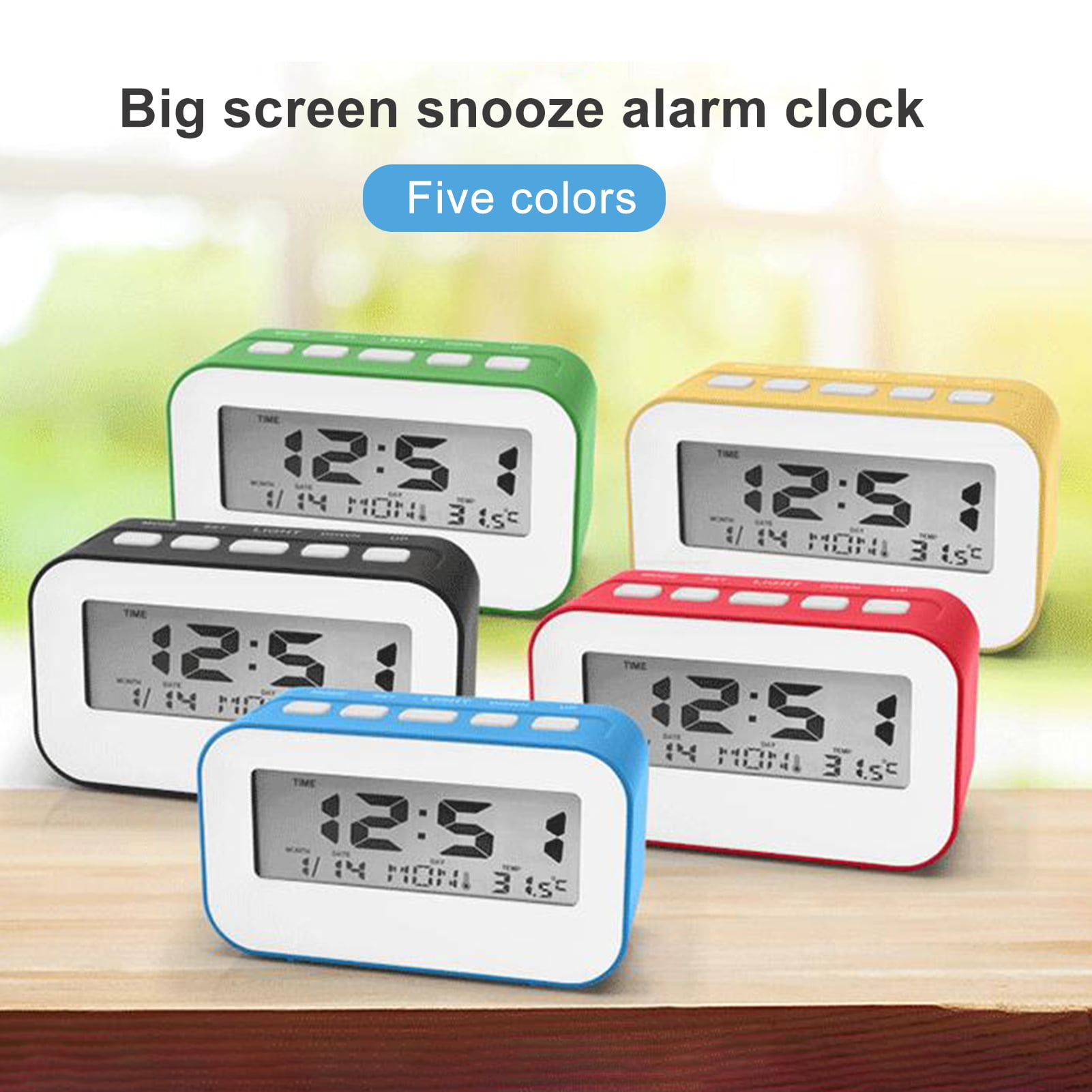 Xeyise Large Screen Birthday Reminder Snooze Backlight Calendar ...