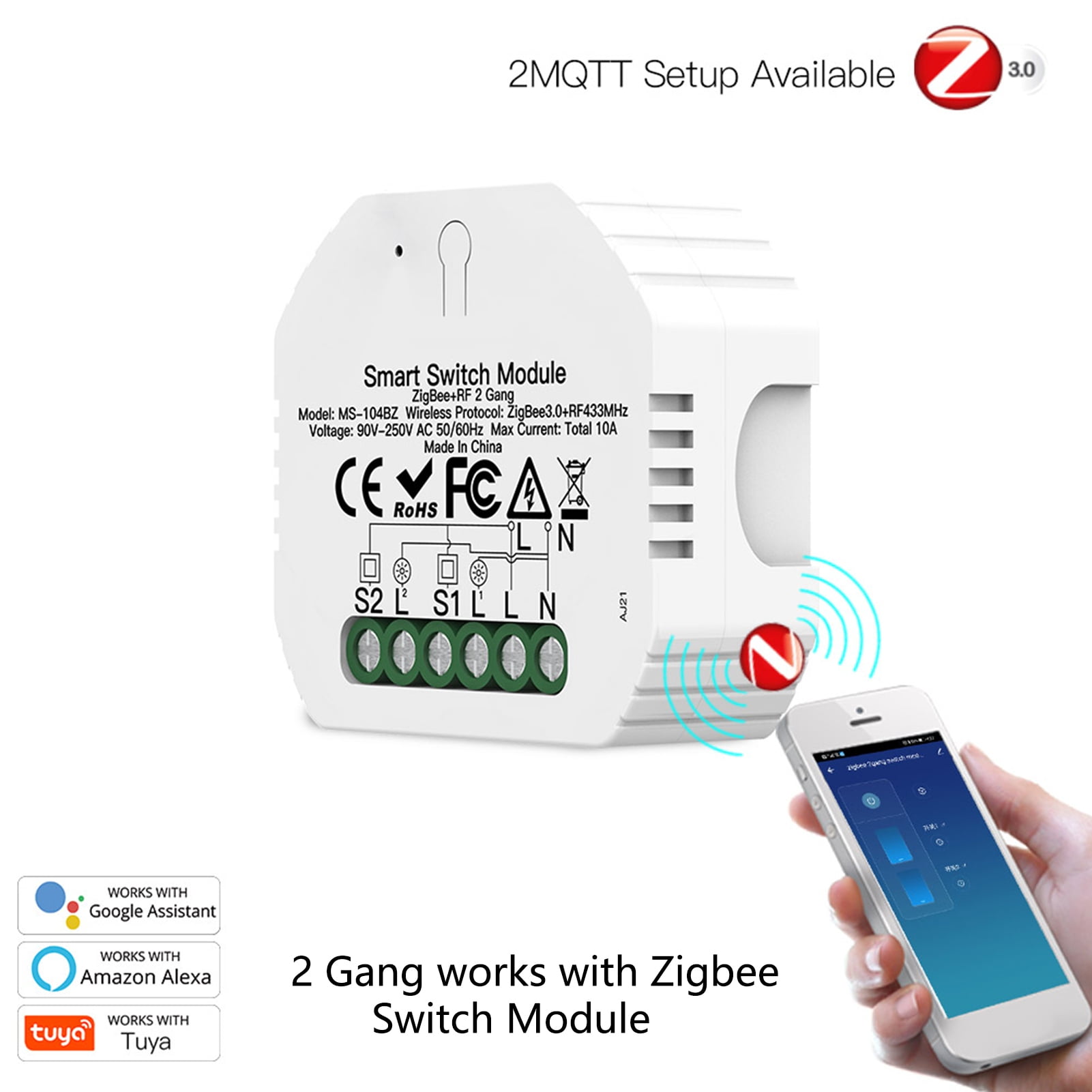 Xeyise Dimmer Switch Module Compact Size Family Sharing Voice Command ...