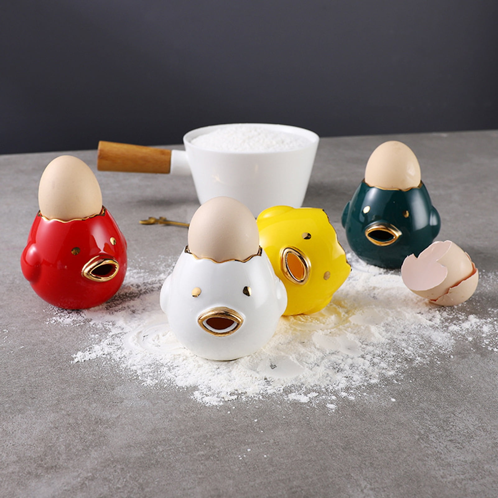 Xeyise Lovely Cartoon Chicken Ceramics Egg White Separator Yolk Divider ...