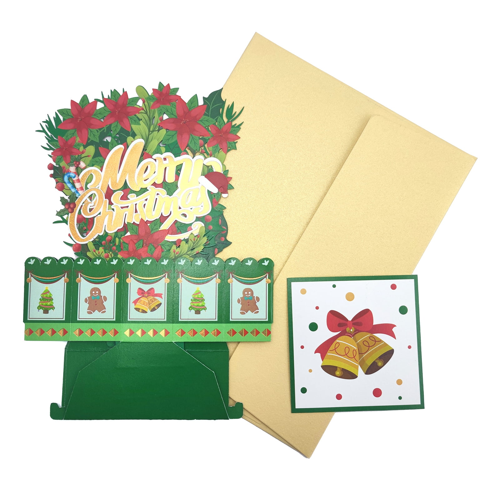 Xeyise Merry Christmas Greeting Card with Writing Card Cute 3D ...