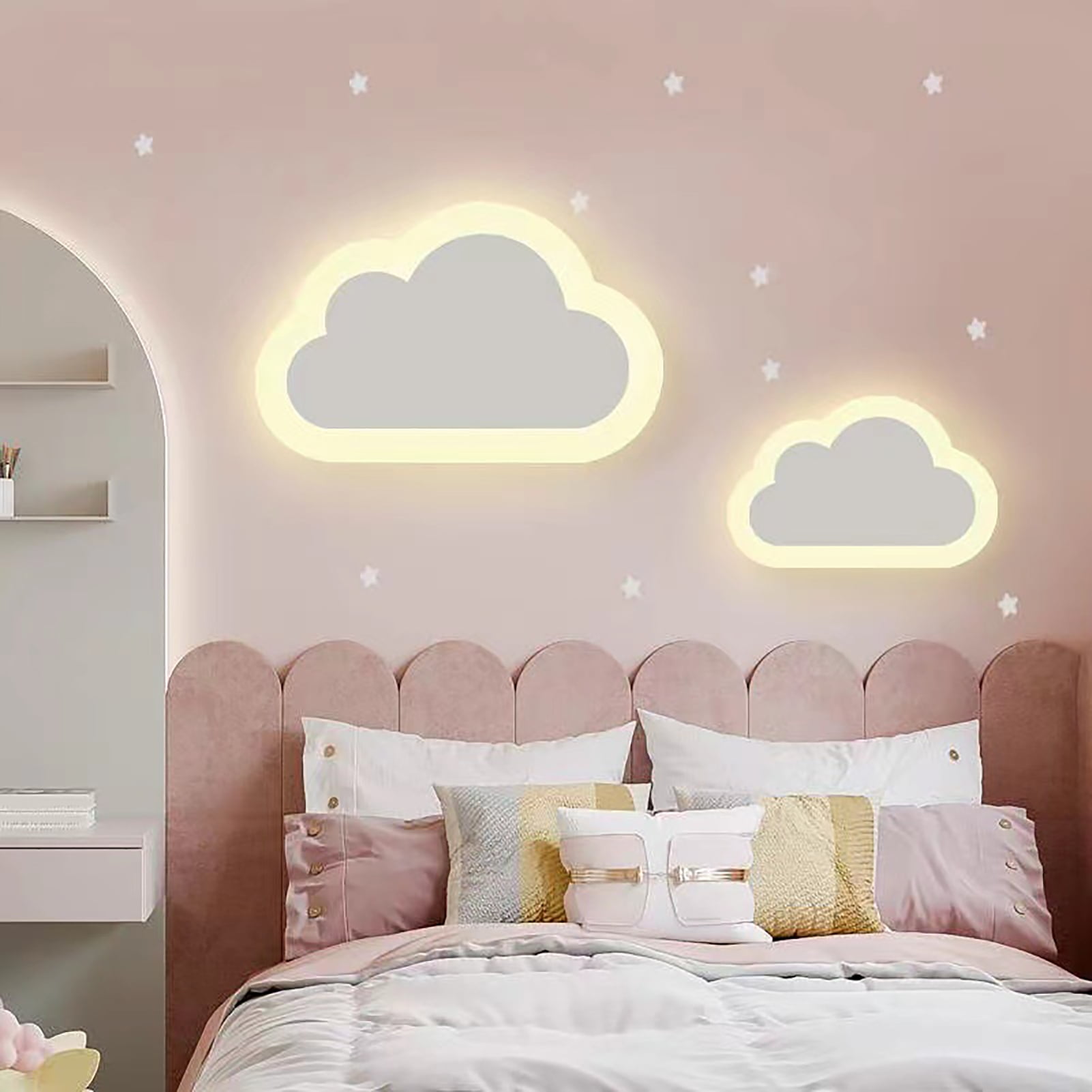 Xeyise Modern Cloud Wall Lamp Soft Warm/White Light Eye Protection ...