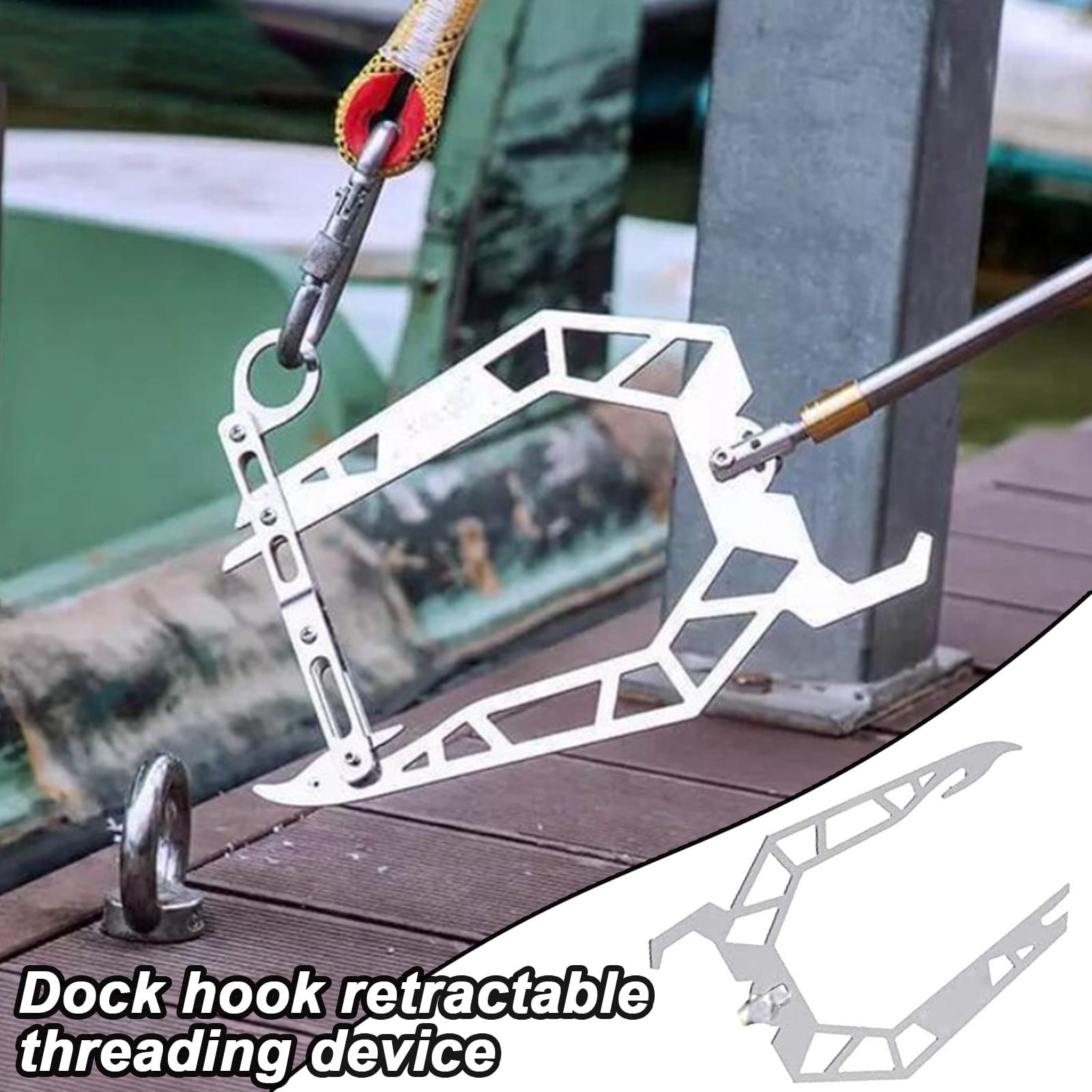 Xeyise New Boat Hook Telescopic And Rope Telescopic Docking Mooring ...