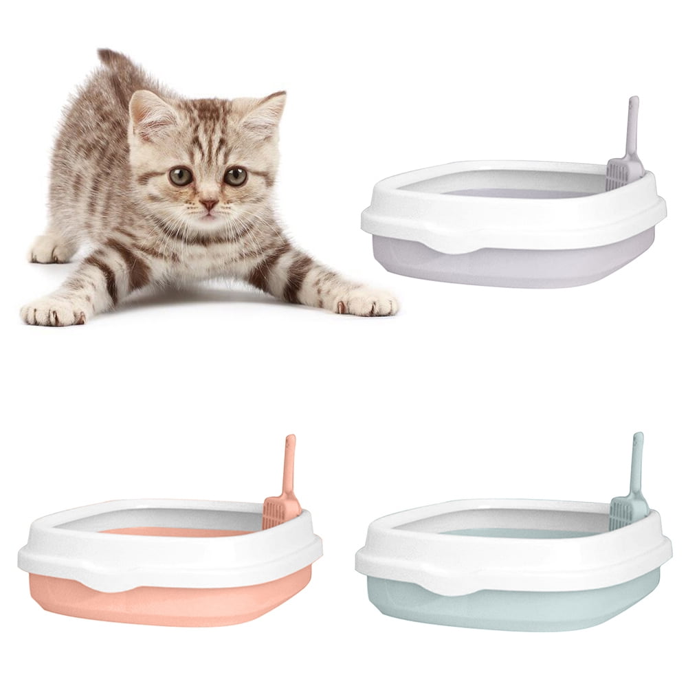 Xeyise Pet Cat Kitten Litter Box Case Teddy Toilet Tray Shovel Anti ...