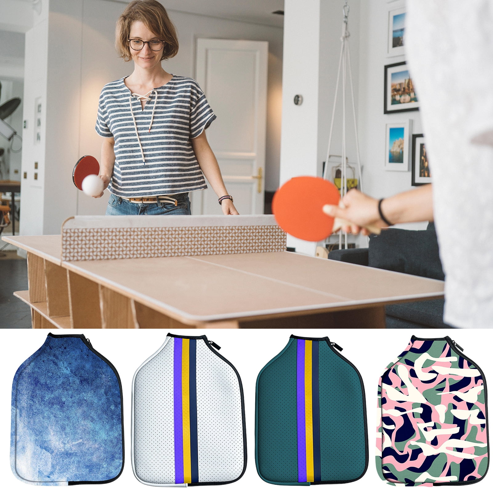 Xeyise Pickleball Paddle Bag with Buckle Smooth Zipper Large Capacity ...