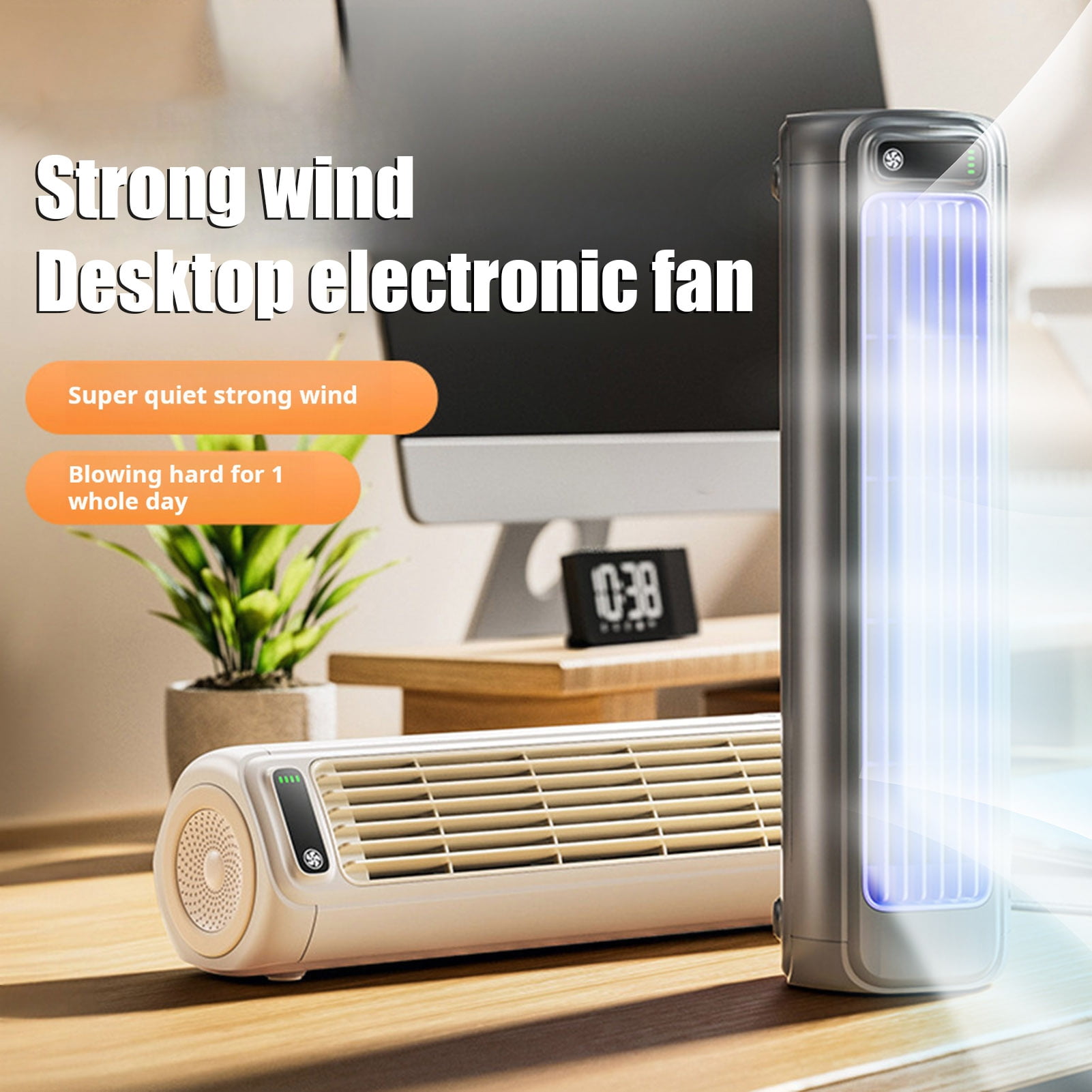 Xeyise Portable Air Conditioner Fan Cooling Fan with 3 Speeds Touch ...