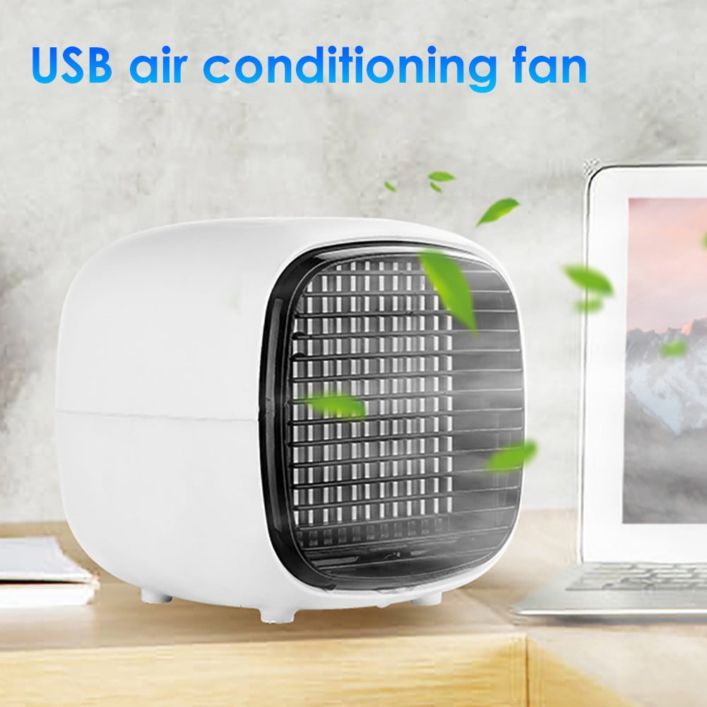 Xeyise Portable Mini USB Desk Silent Air Conditioner Cooler Home Office ...
