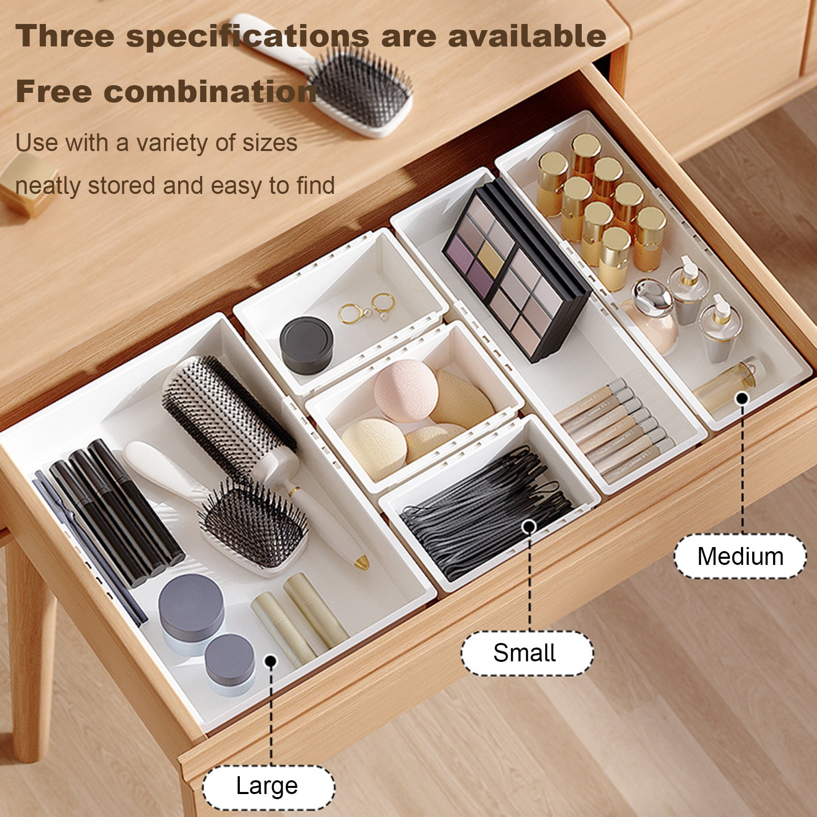 Xeyise Retractable Drawer Storage Box Kitchen Cutlery Fork Spoon Bin ...