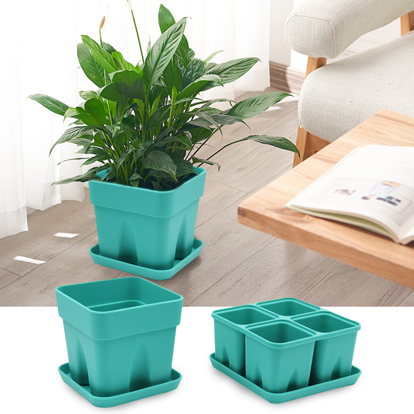 Xeyise Reusable Silicone Plant Pot with Ventilation Holes for Indoor ...