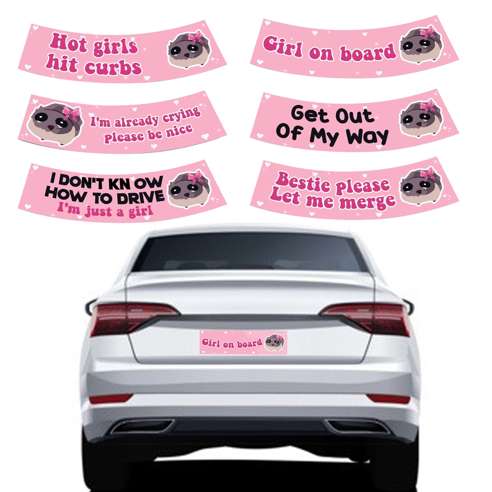 Xeyise Sad Hamster Meme Bumper Sticker Weather-resistant Waterproof ...