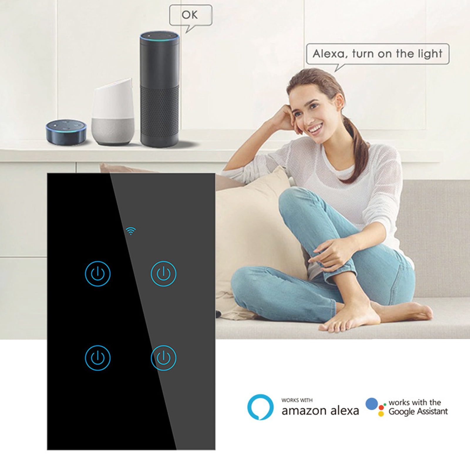 Xeyise Smart Switch Timing Function Intelligent Linkage APP Remote ...