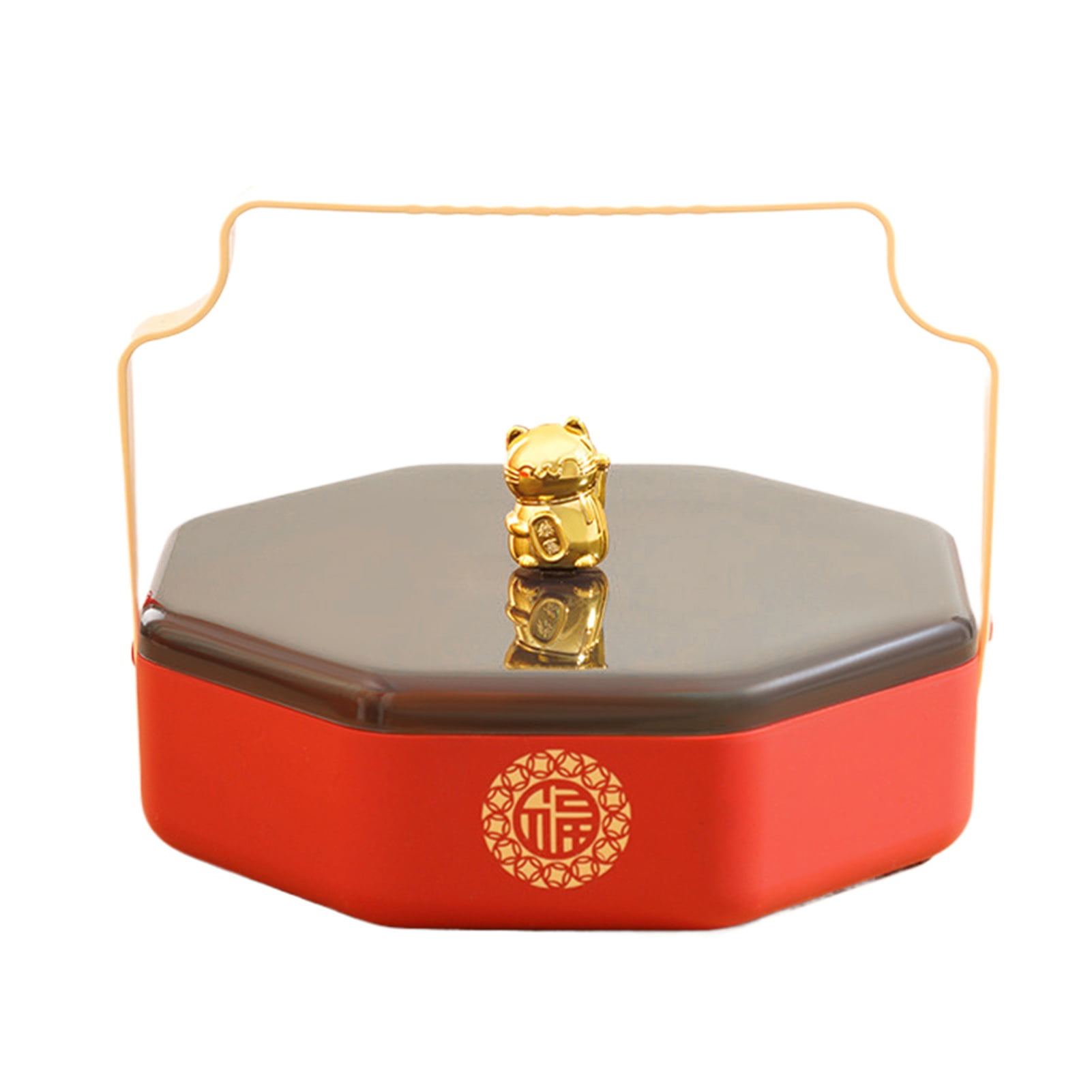 Xeyise Snack Box Multi-Compartment Divided Serving Tray Lucky Cat ...