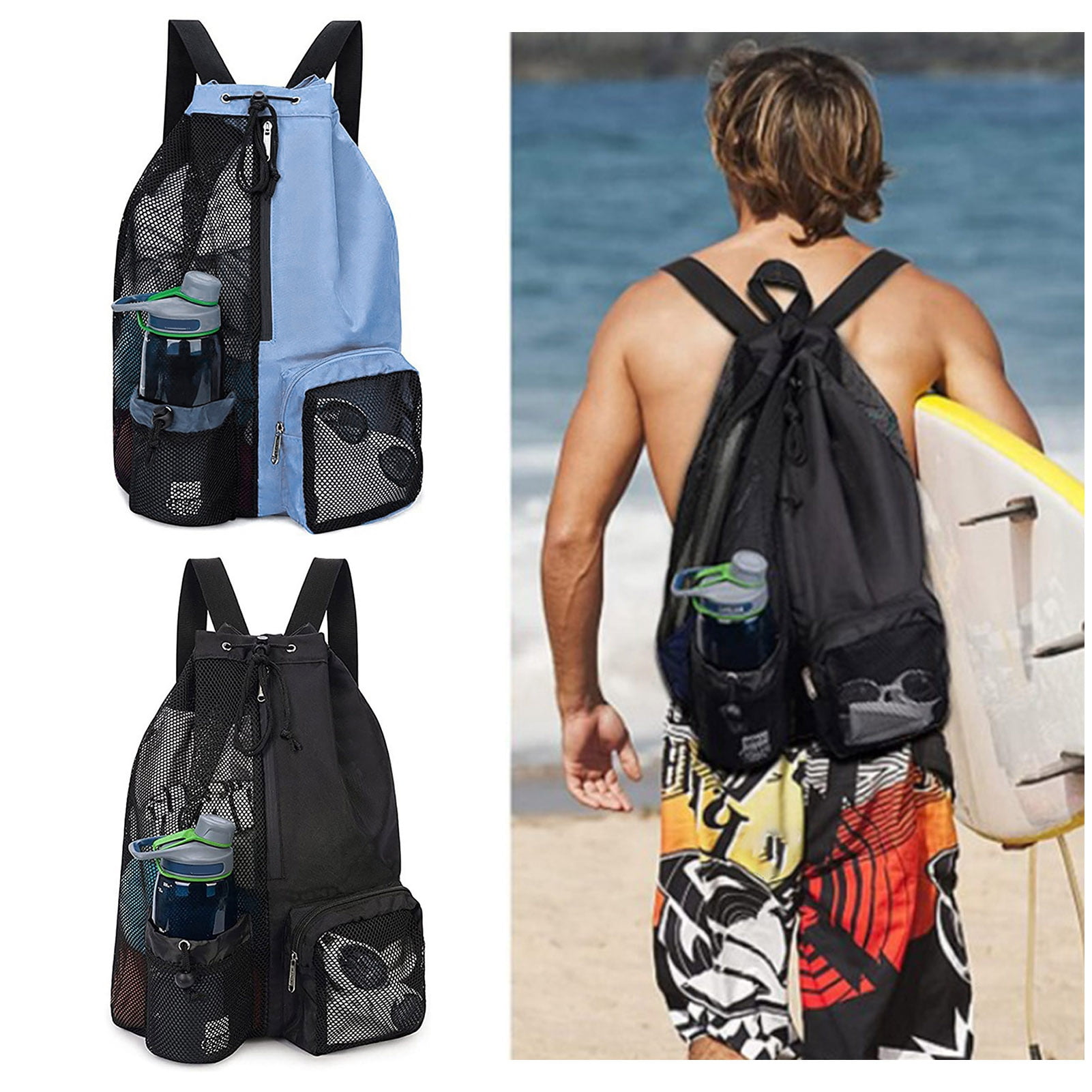 Xeyise Sports Gym Drawstring Backpack Large Capacity Great Load Bearing ...