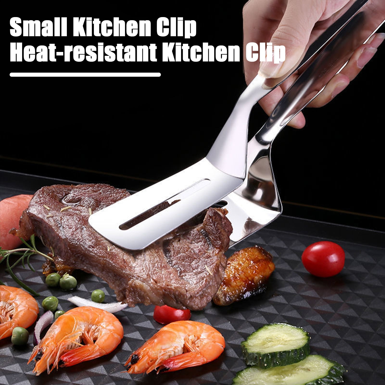 Xeyise Stainless Steel Food Clip Small Size Lightweight Clip Heat ...