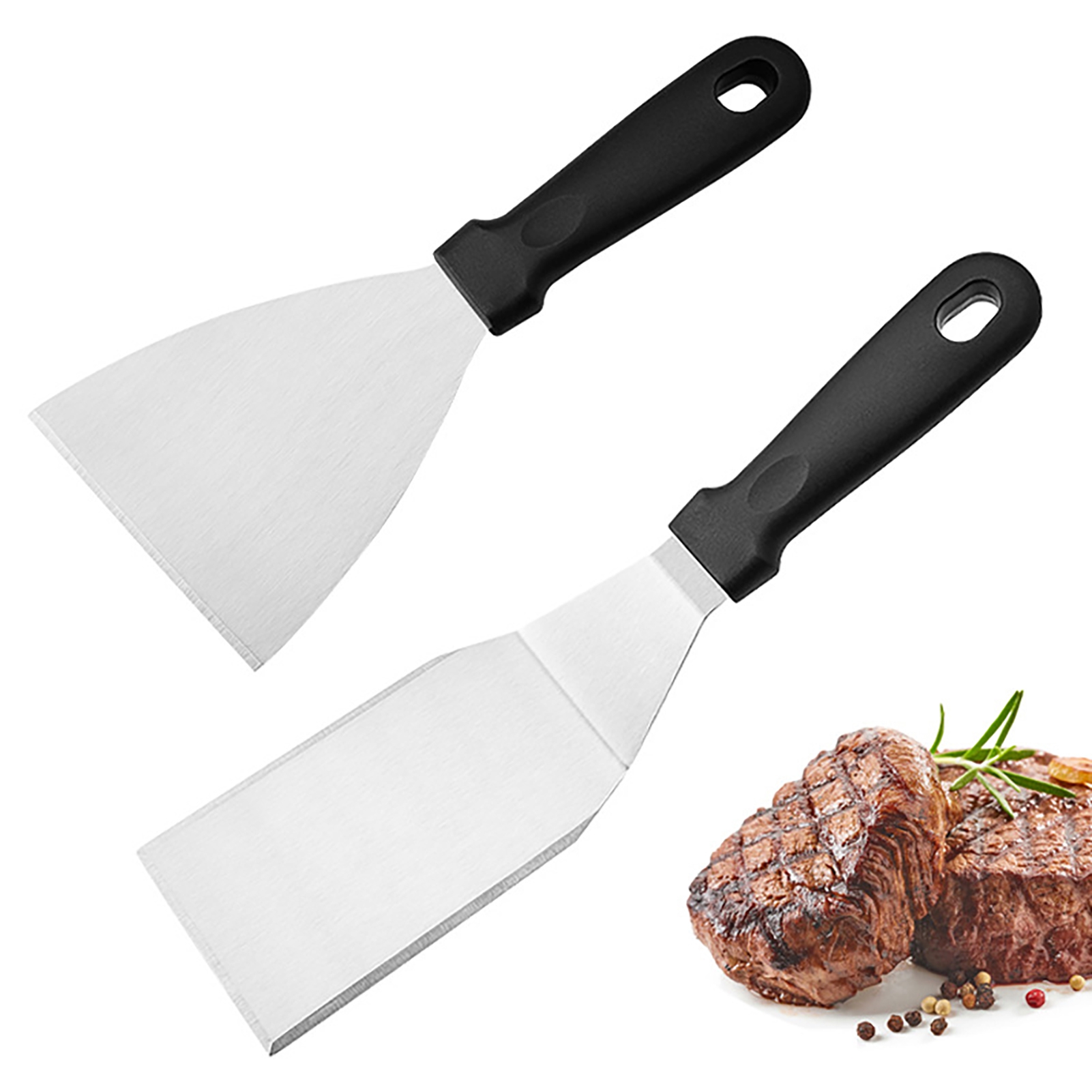 Xeyise Stainless Steel Frying Spatula Easy Hanging Multi-functional ...