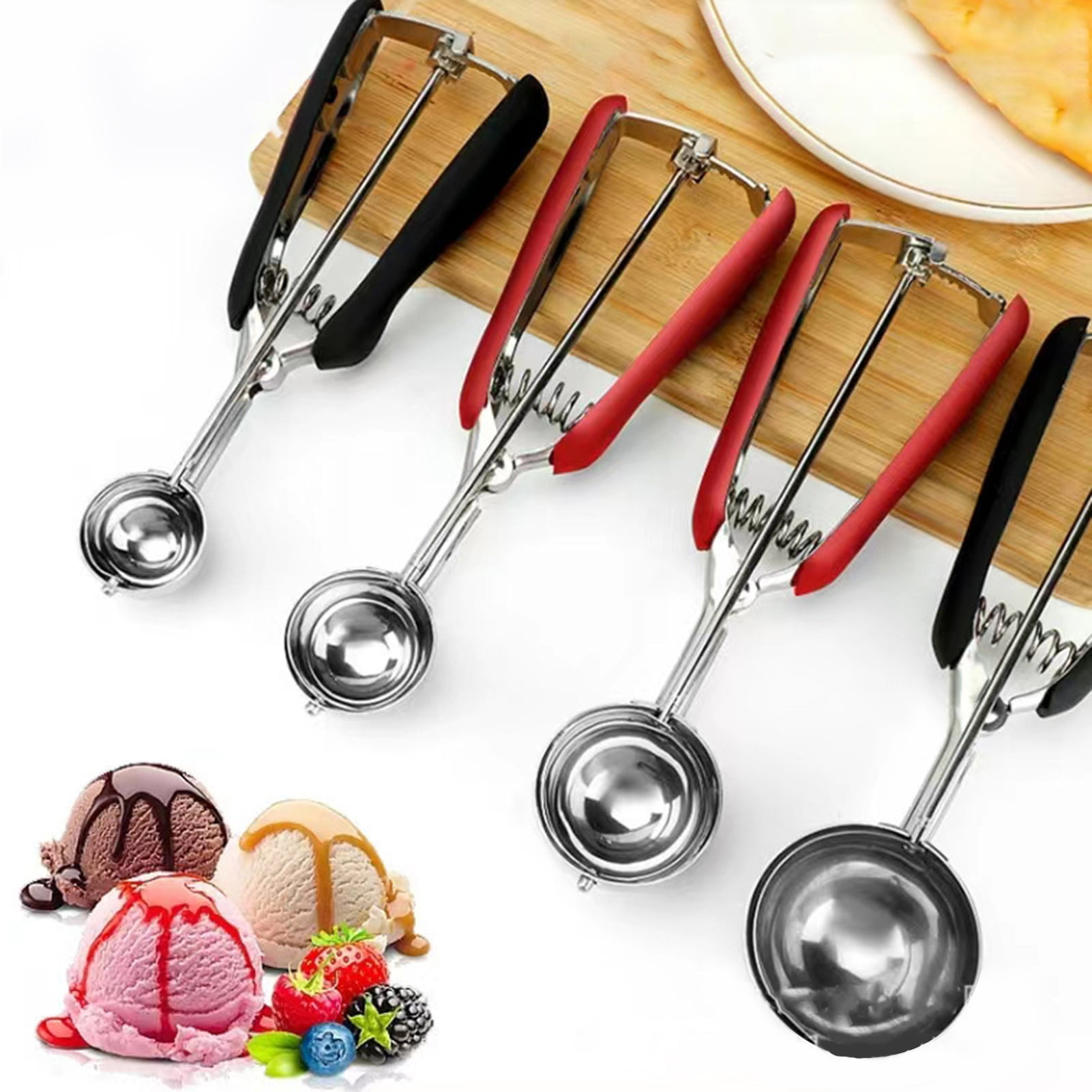 Xeyise Stainless Steel Ice Cream Scoop Professional Ball Digger Spoon ...