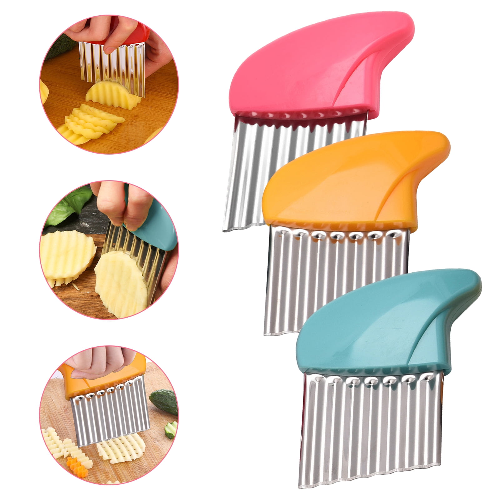 Xeyise Stainless Steel Potato Cutter French Fries Vegetable Slicer Anti ...
