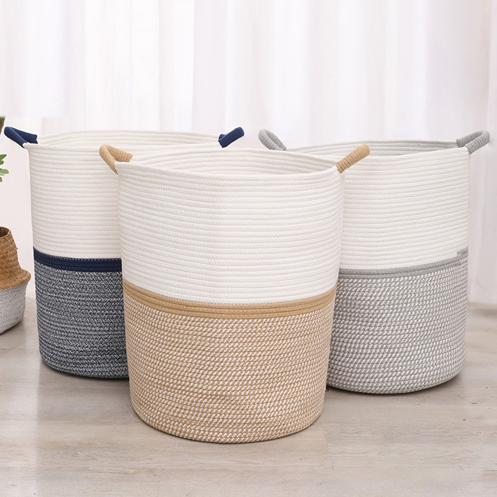 Xeyise Storage Basket with Easy Carry Handles Large Capacity Big ...