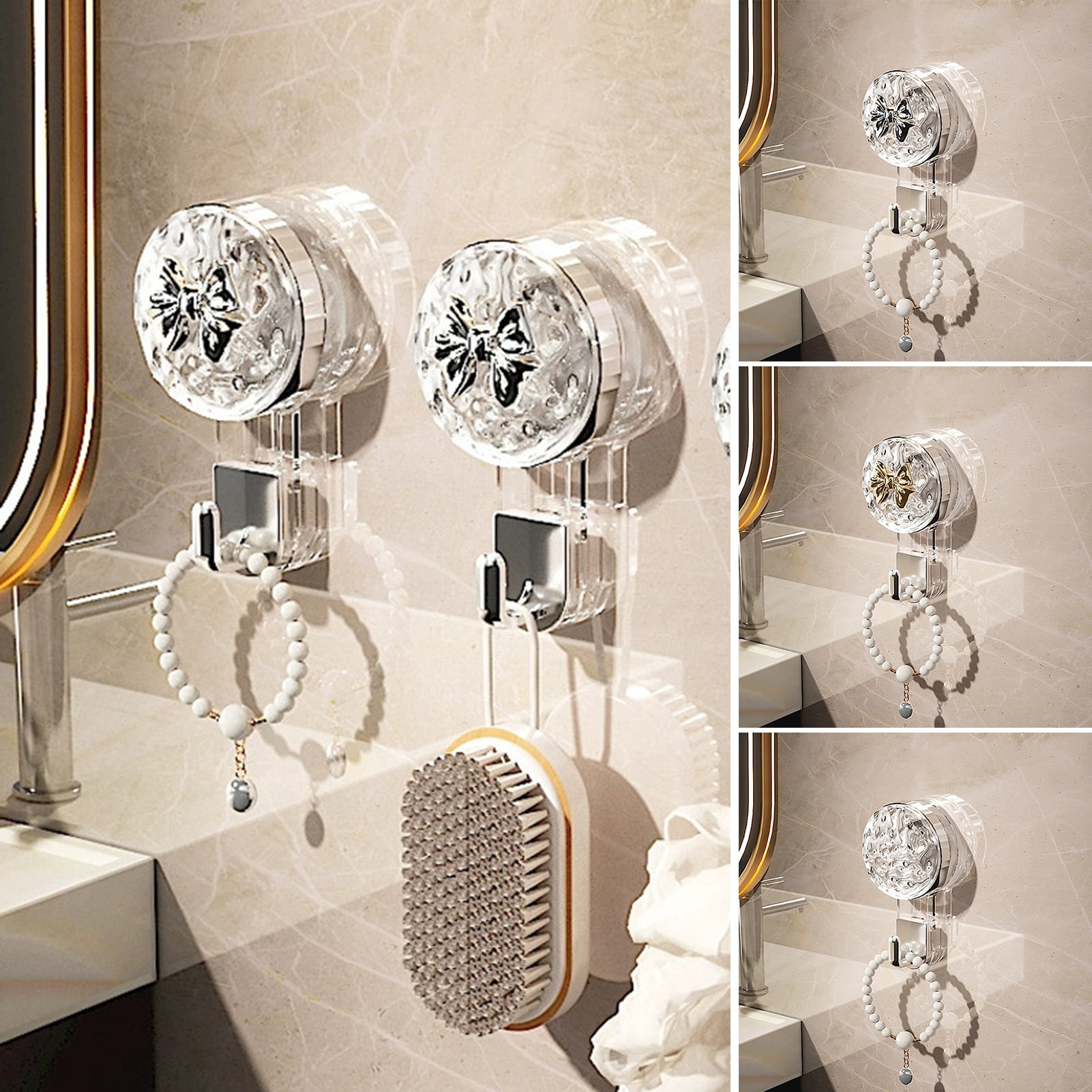 Xeyise Strong Suction Cup Basin Hook Convenient Bathroom Storage Heavy ...