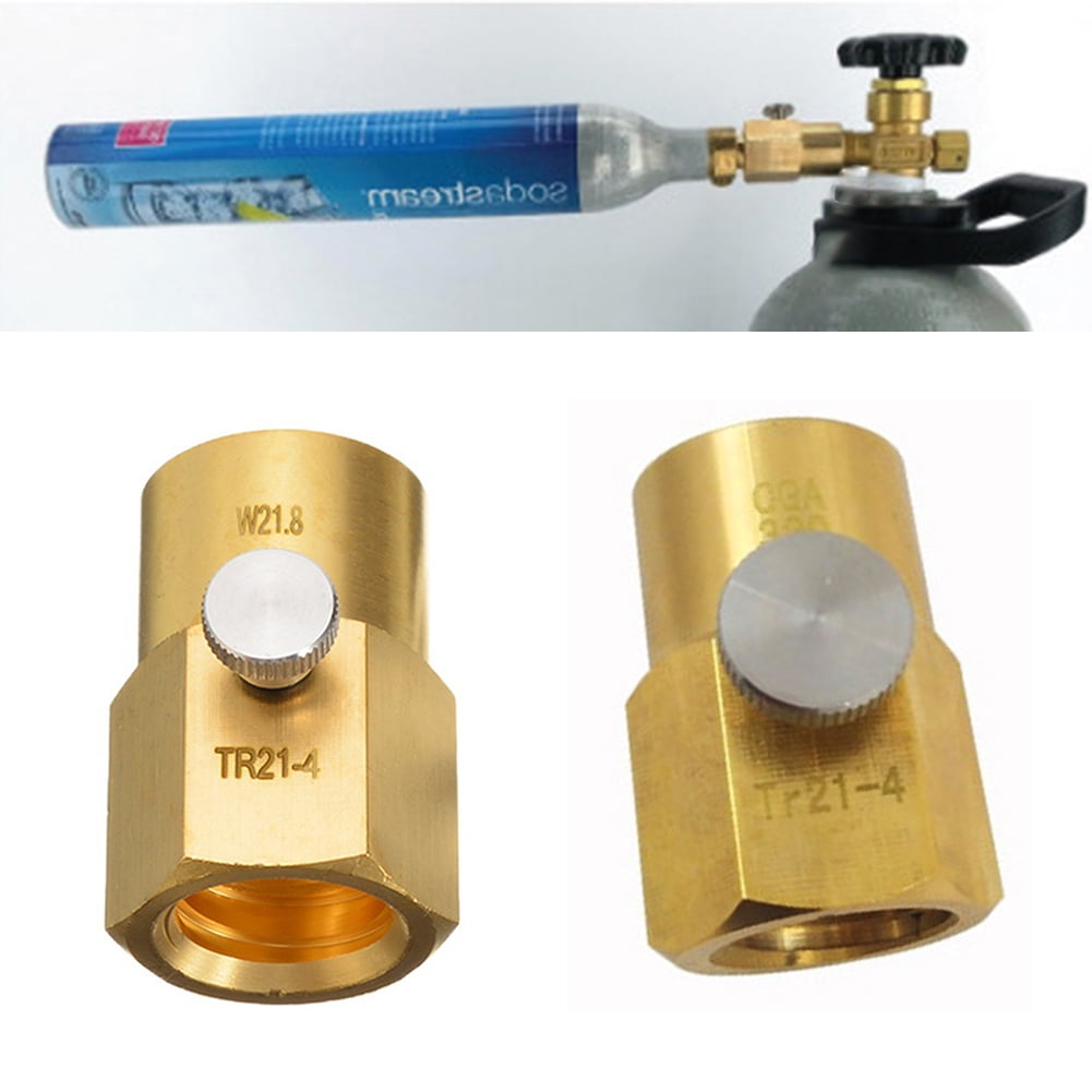 Xeyise TR21-4 to CGA320/W21.8 Soda Maker Cylinder Refill Adapter Tank Connection Kit - Walmart.com