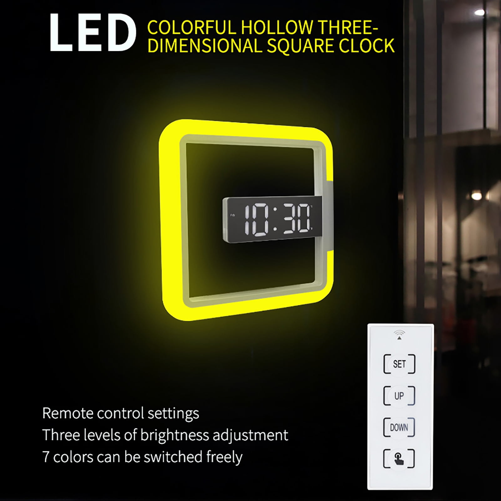 Xeyise TS-S28 Digital Clock Multifunctional Temperature Display Remote ...