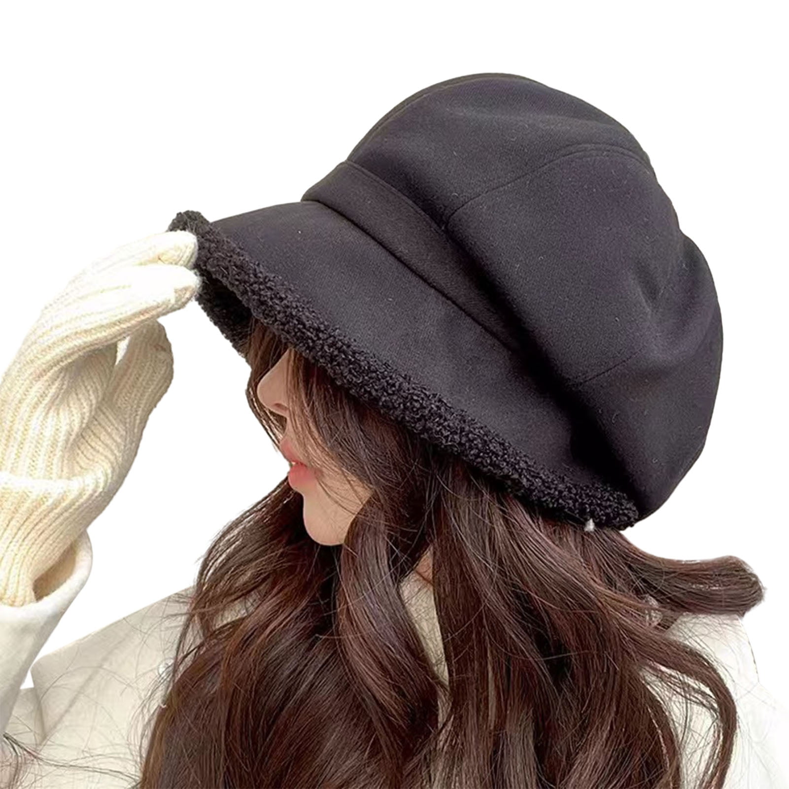 Xeyise Women Autumn Winter Beret Hat Soft Ultra-Thick Solid Color ...