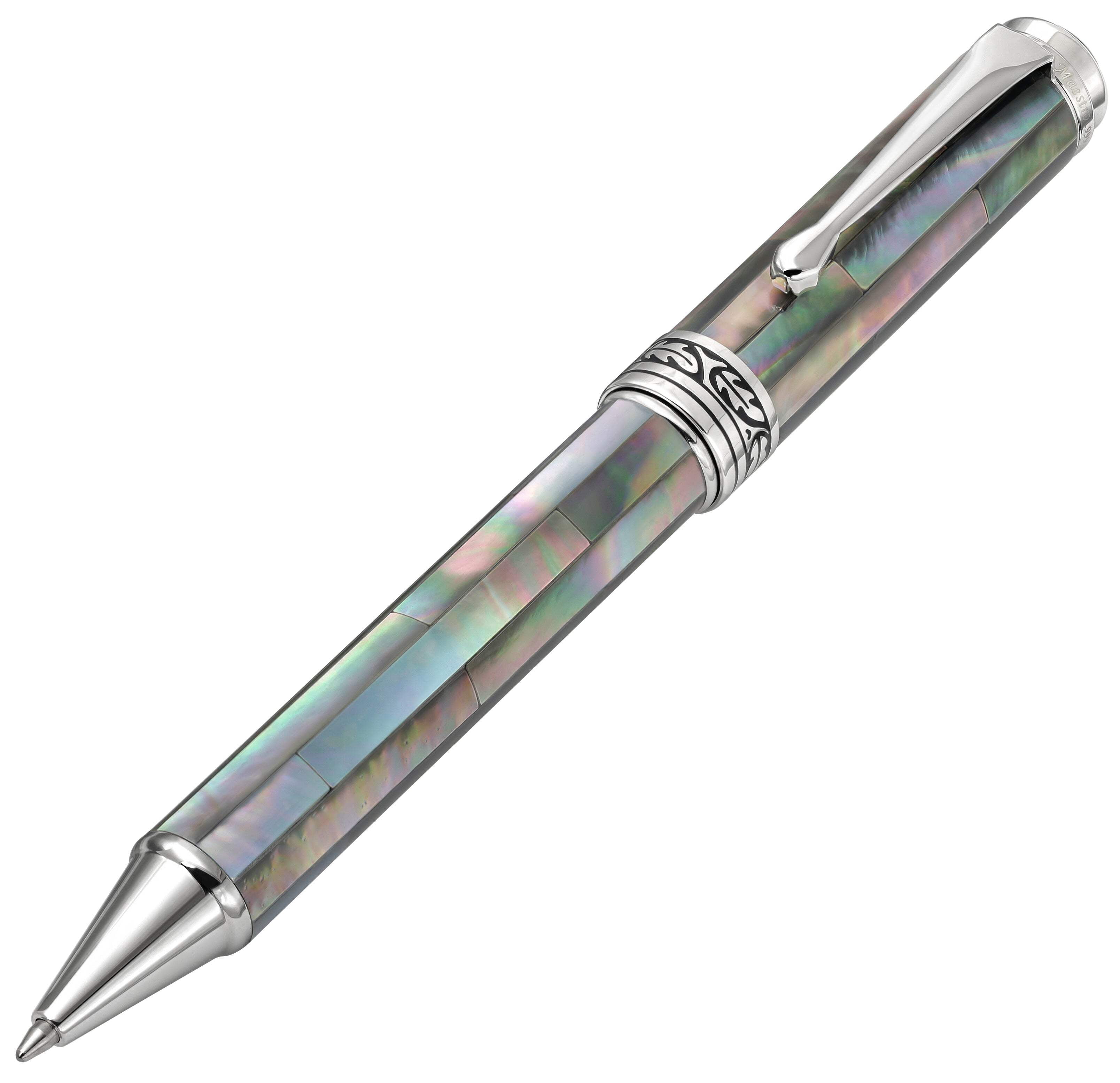 Xezo Xezo Maestro® Black Mother of Pearl Platinum Plated Ballpoint Pen - Walmart.com