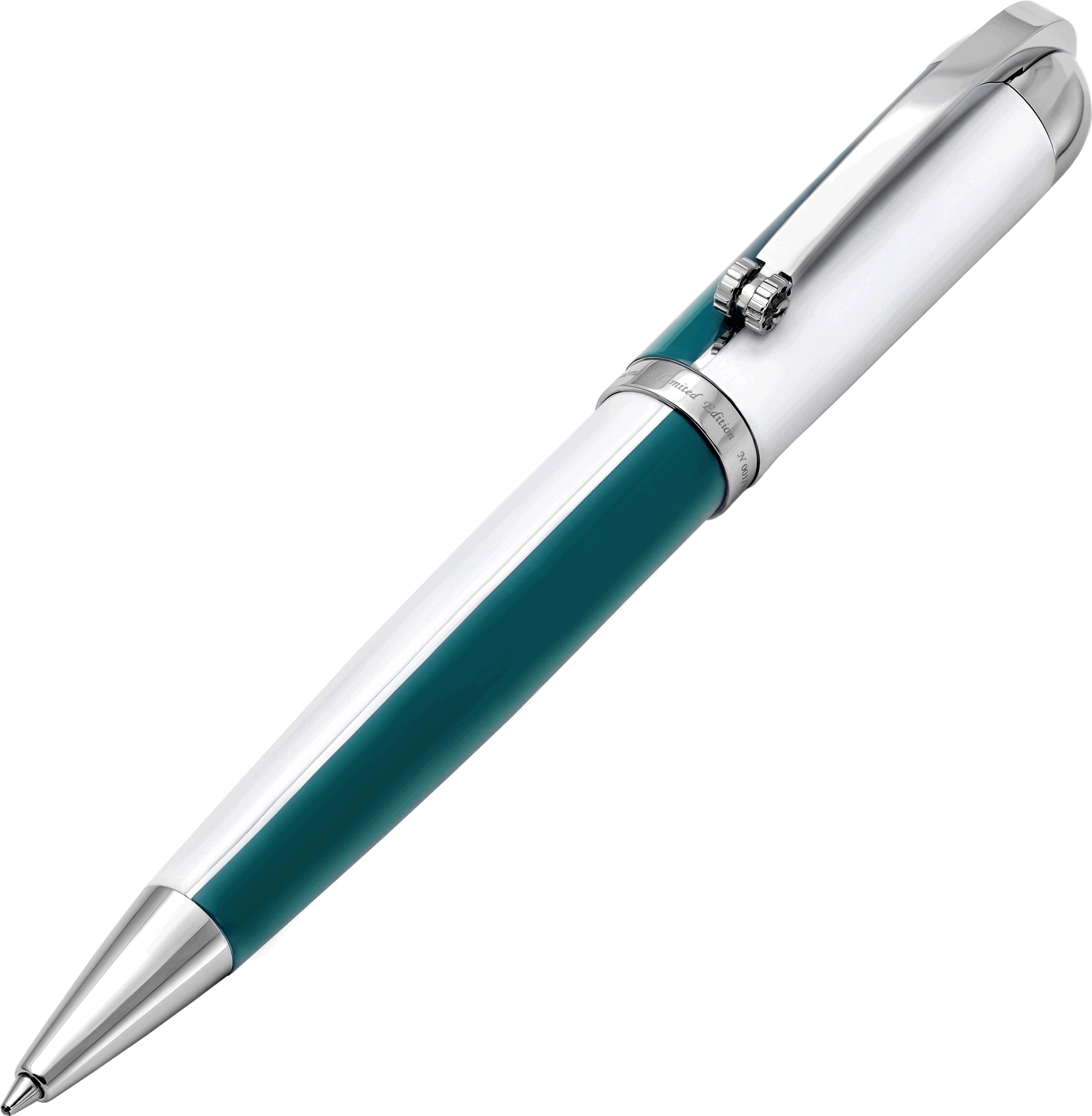 Xezo Xezo Visionary® Brass Aluminum Enameled Ballpoint Pen - Teal Green ...