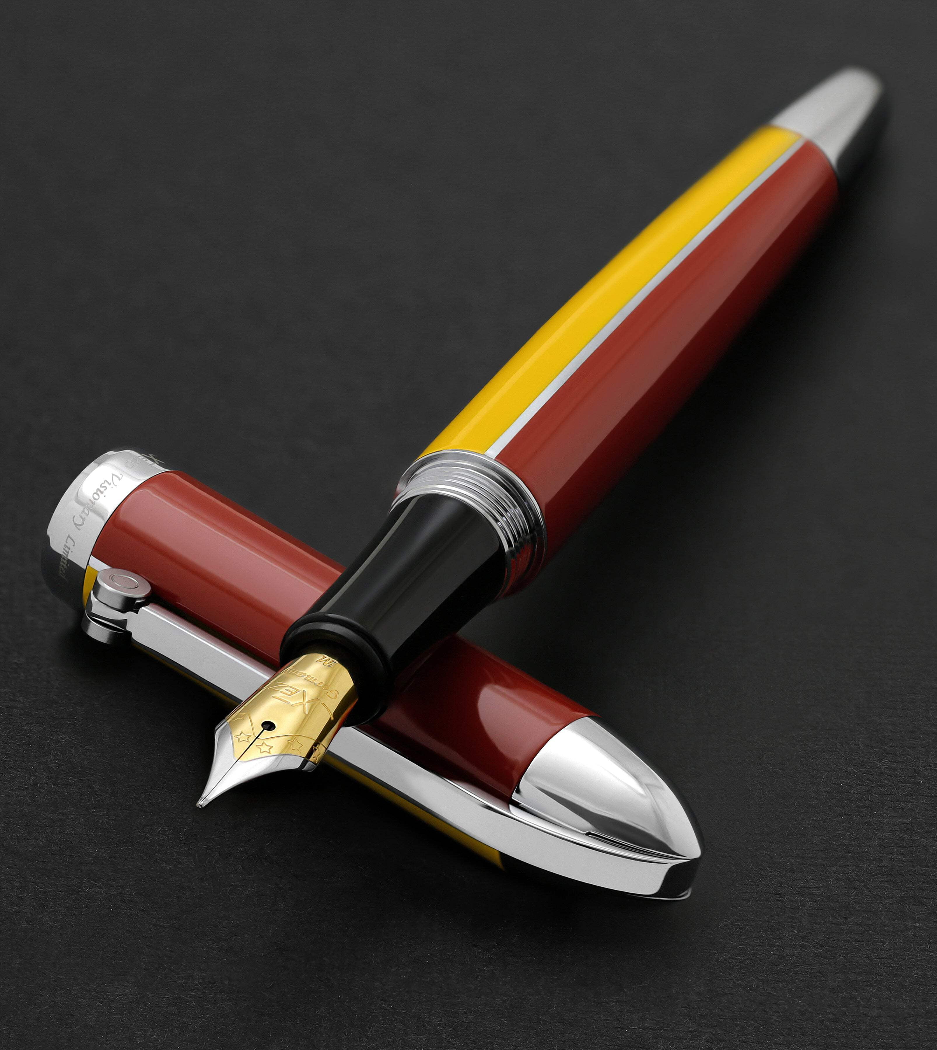 Xezo Xezo Visionary® Brass Aluminum Enameled Fountain Pen (Medium Nib ...