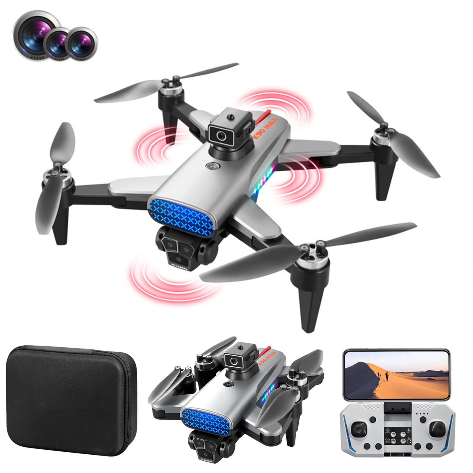 Xfd11yz Clearance Toys!GPS Drone With 4K Camera For Adults, RC Quadcopter With Auto Return ...