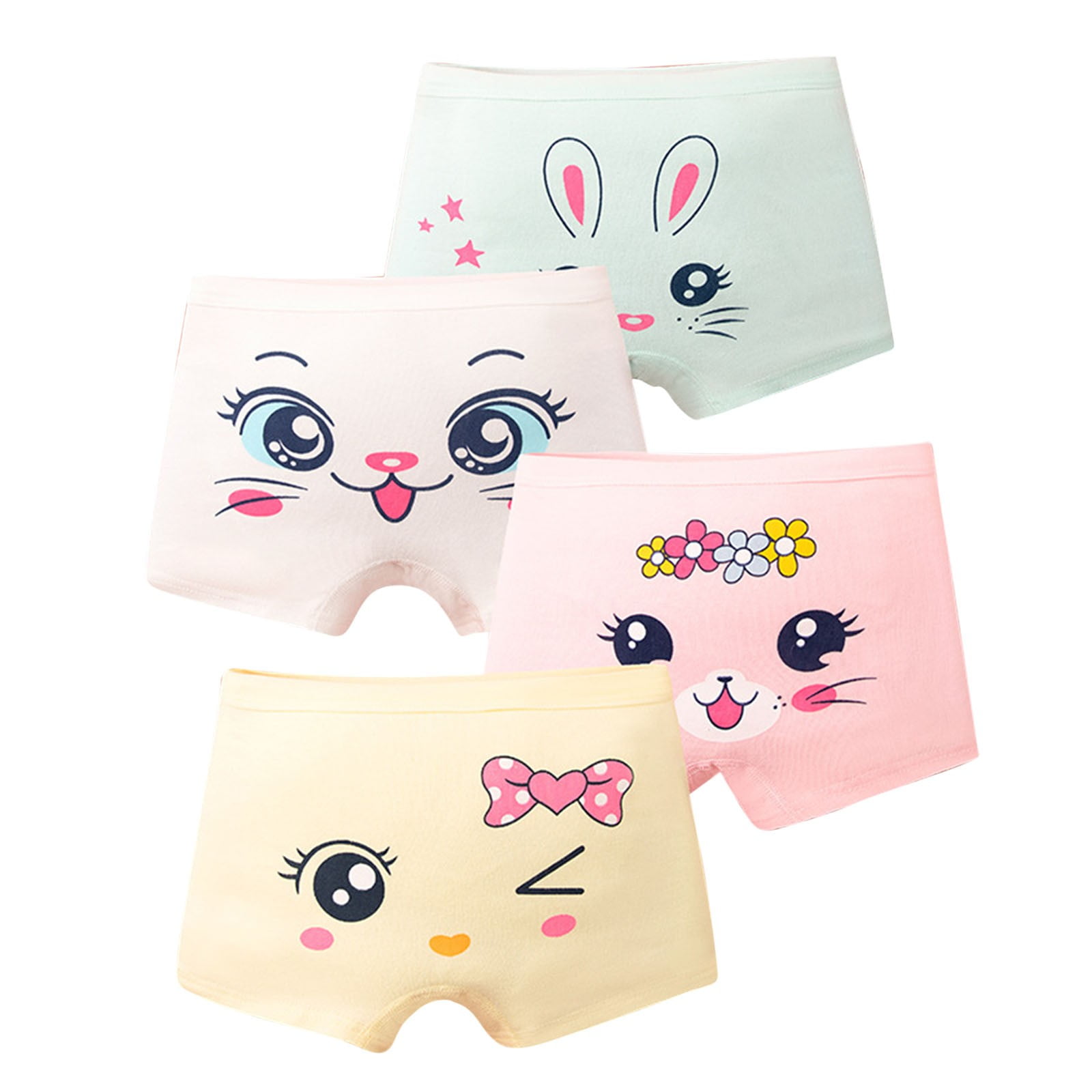 Xfvqtps 4PCS Kids Toddler Little Girls Underwear Boxer Briefs Cotton ...