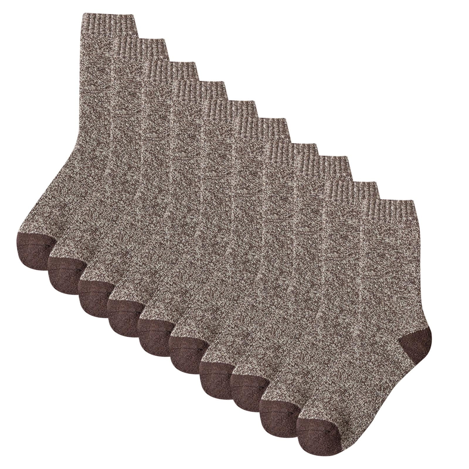 Xfvqtps 5 Pairs Mens Crew Socks Mid Tube Solid Color Simplicity ...