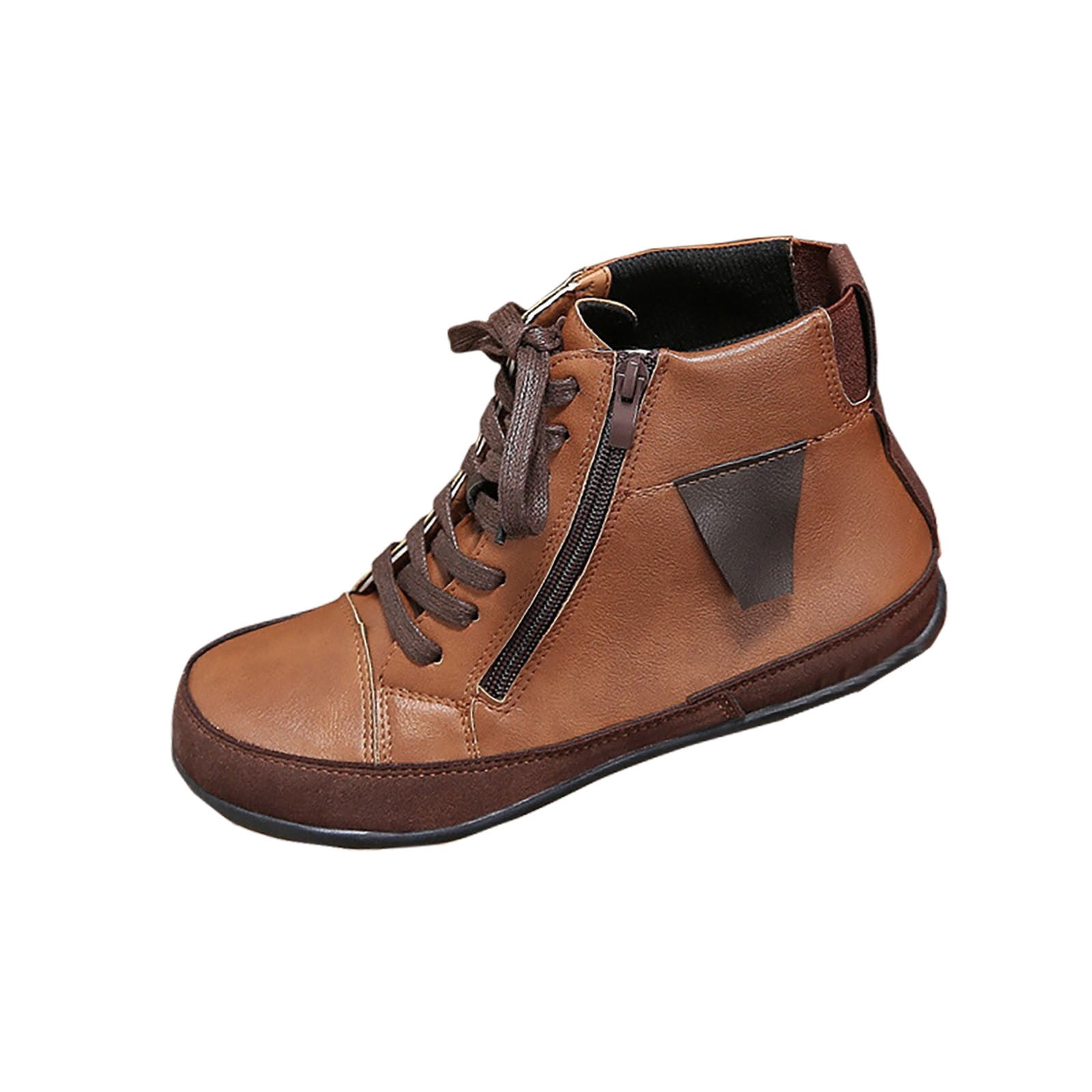 Xfvqtps Ankle Boots for Women Fashion Winter Casual Comfortable Lace up ...