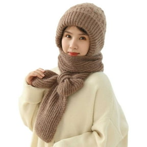 ATOYSOY Thickened Fleece Scarf with Double Button Comfy Solid Color ...