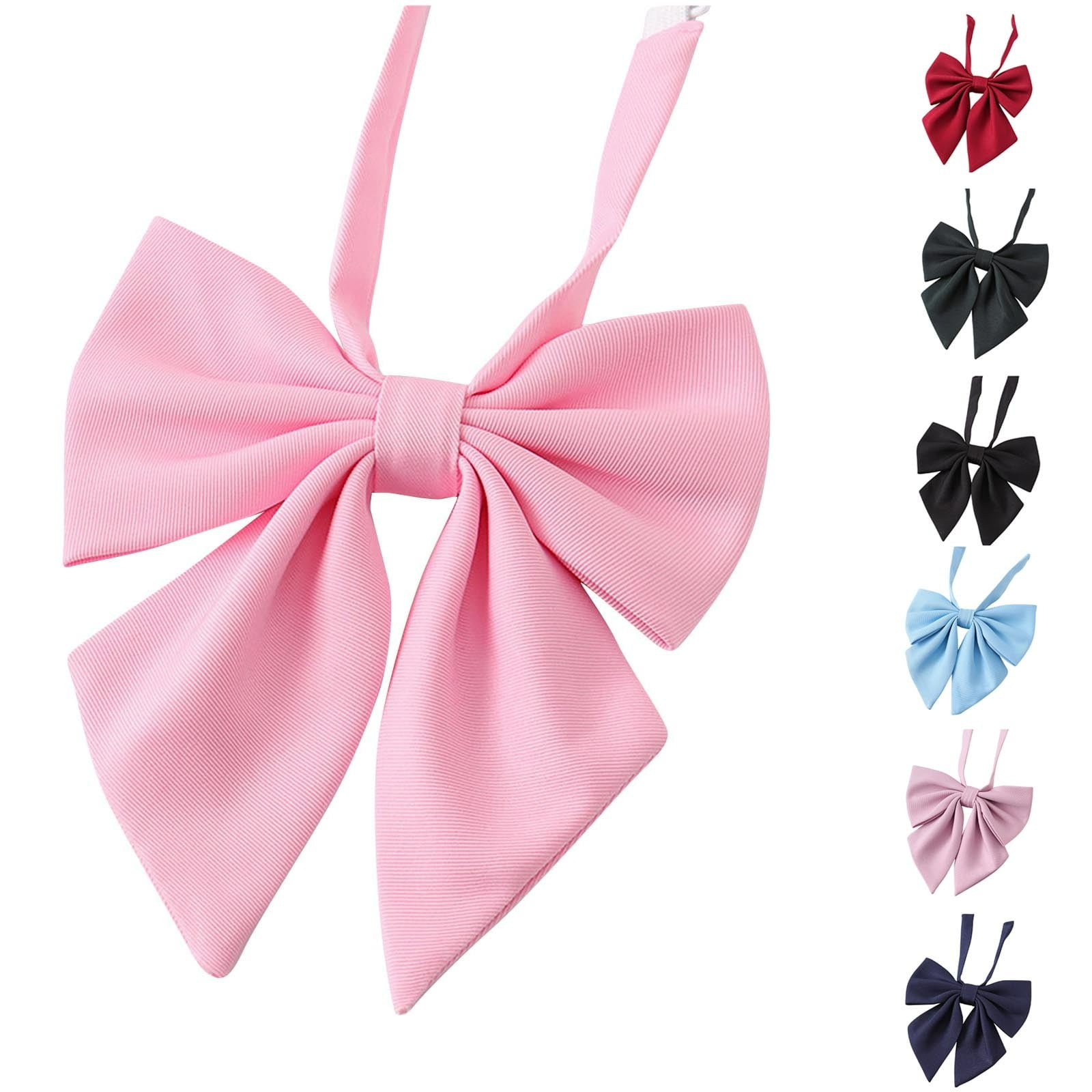 Xfvqtps Girls Bow Tie Solid Color Bowties Adjustable Neckties for ...