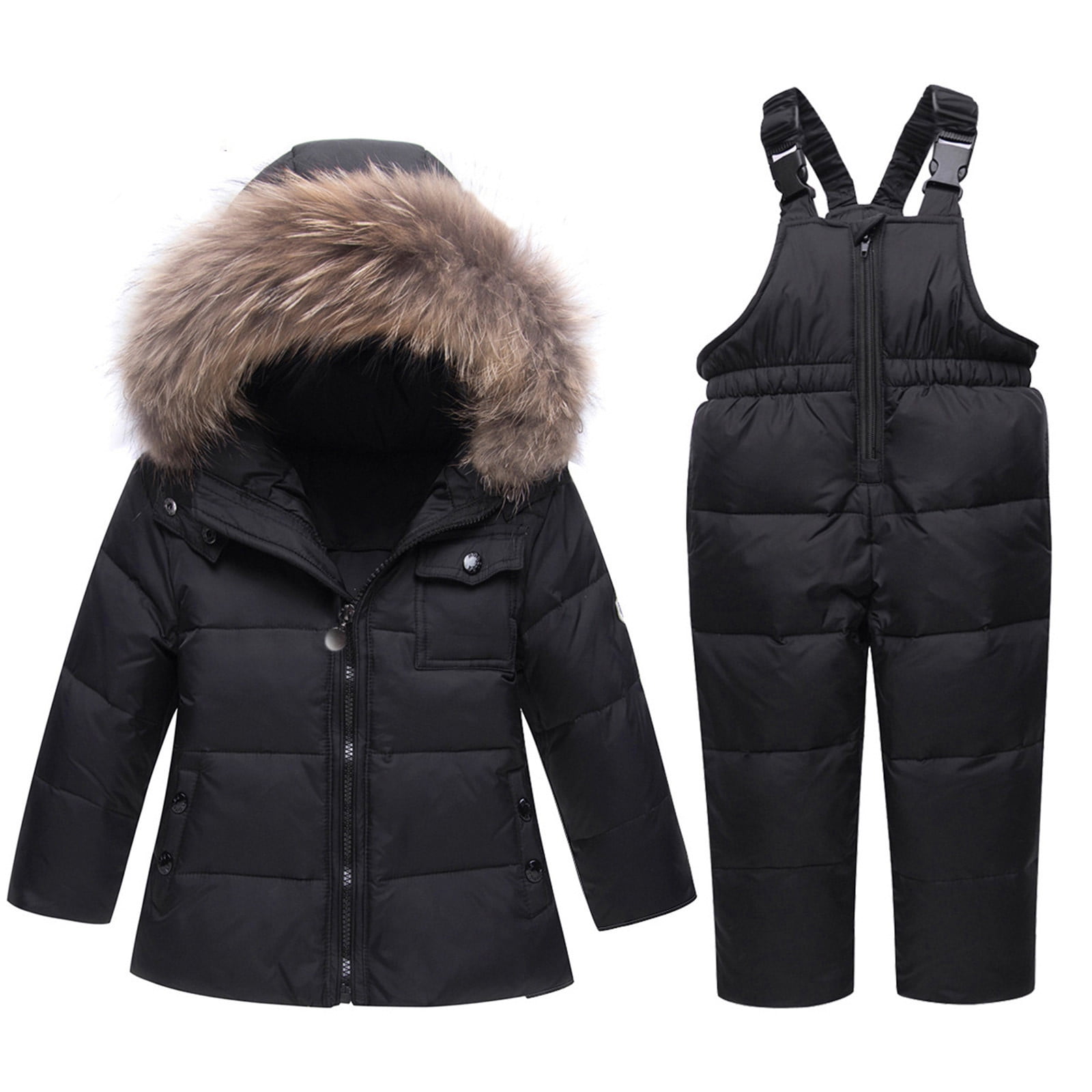 Xfvqtps Down Jacket and Pant Set Snowsuit Snowboarding Suit Detachable ...
