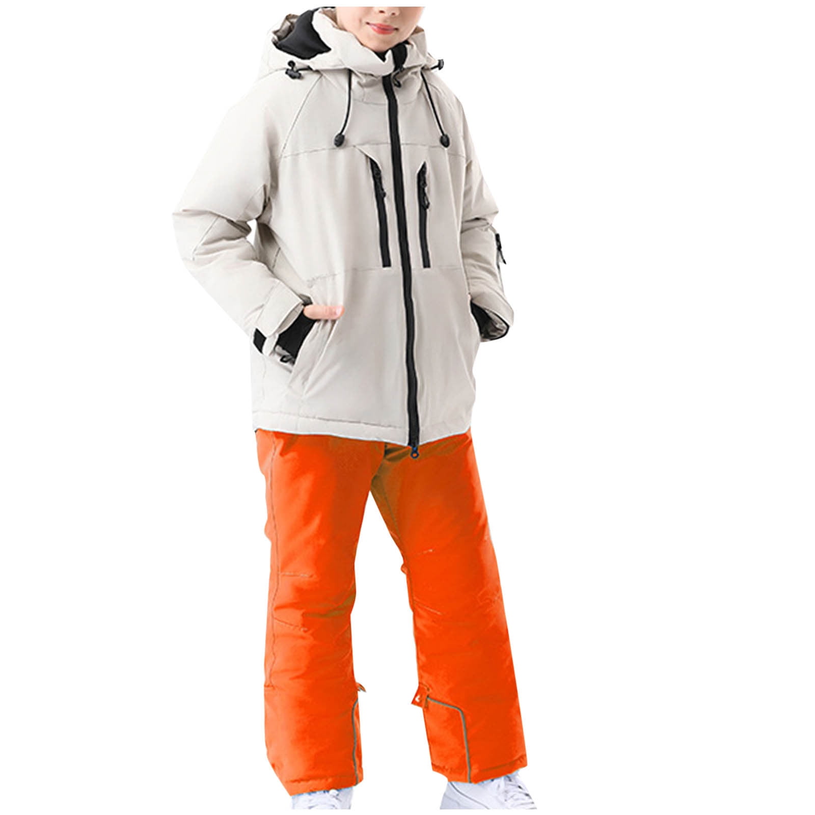 Xfvqtps Ski Jacket and Pant Set Snowboarding Suit Snowsuit Adjustable ...