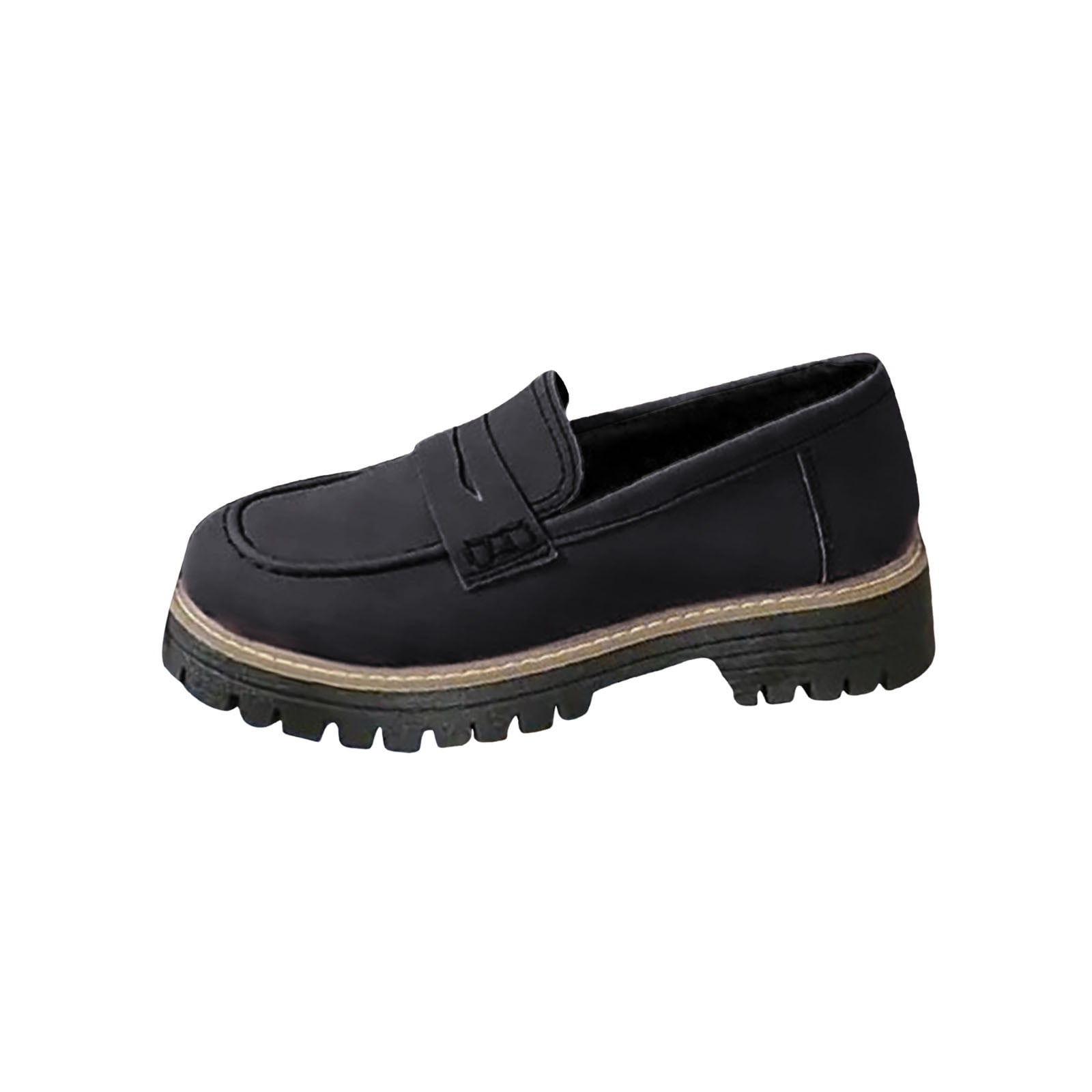 Xfvqtps Loafers for Women Platform Chunky Penny Loafer Lug Sole ...