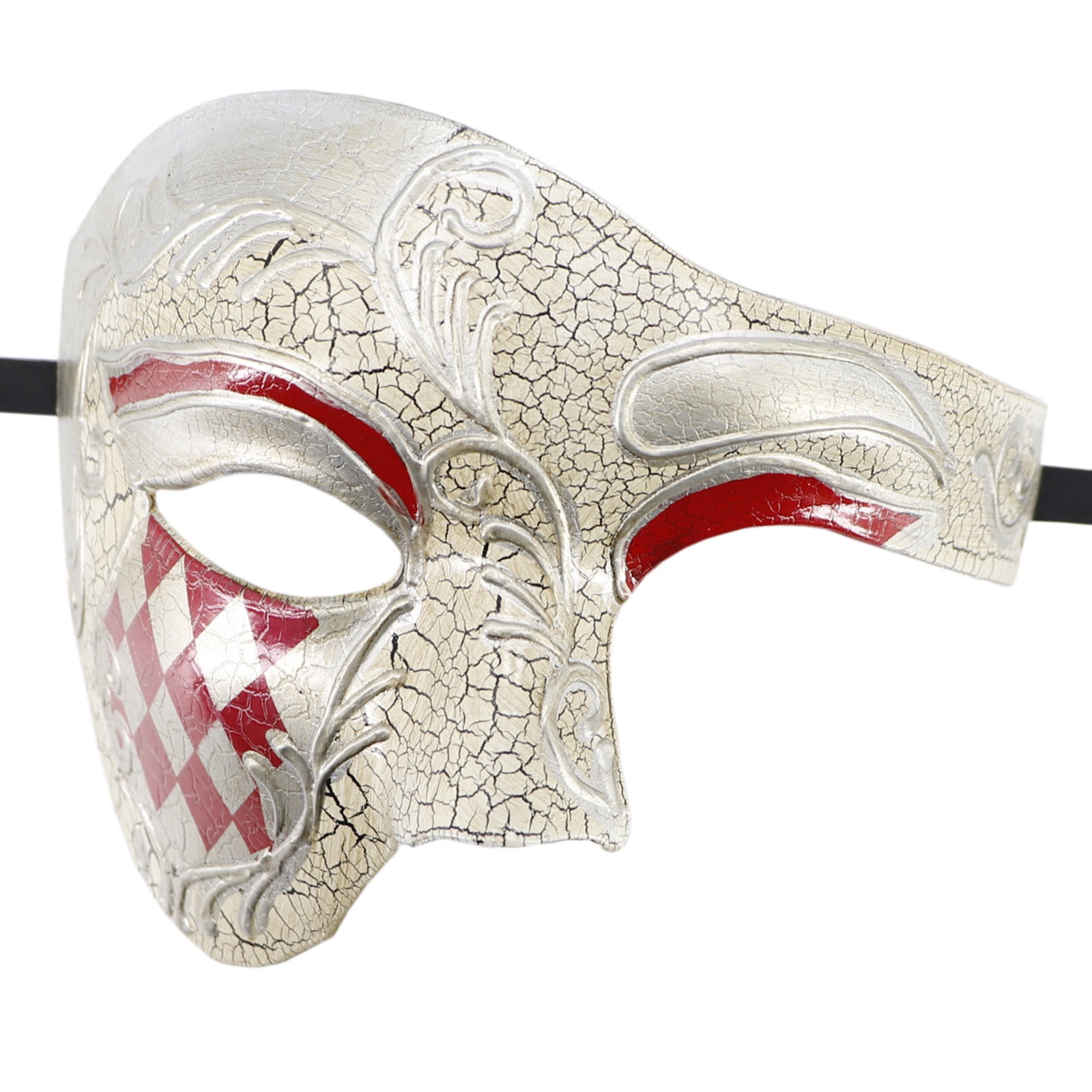 Xfvqtps Mardi Gras Mask for Men Masquerade Masks One Eye Half Face ...