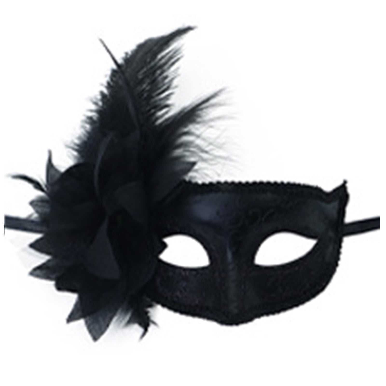 Xfvqtps Mardi Gras Mask for Women Masquerade Masks Half Face Feather ...