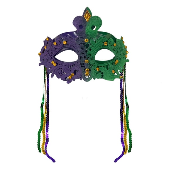 Lilgiuy Mardi Gras Mask Masquerade Sequin Shiny and Sparkling Mask Fits ...