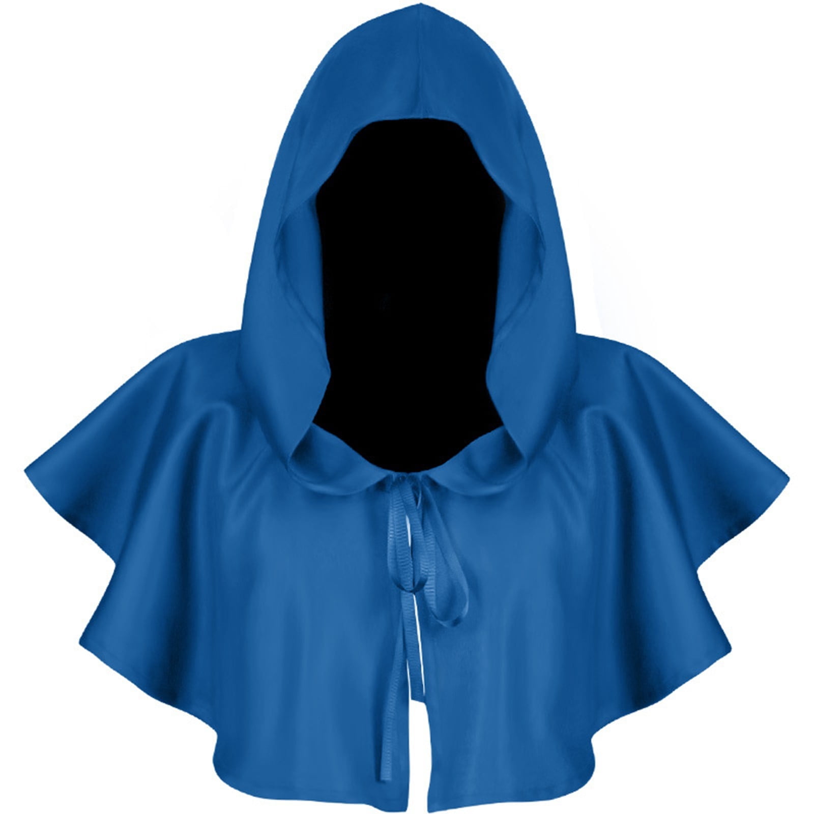 Xfvqtps Men and Women Hood Cloak Short Neck Strap Medieval Wizard ...