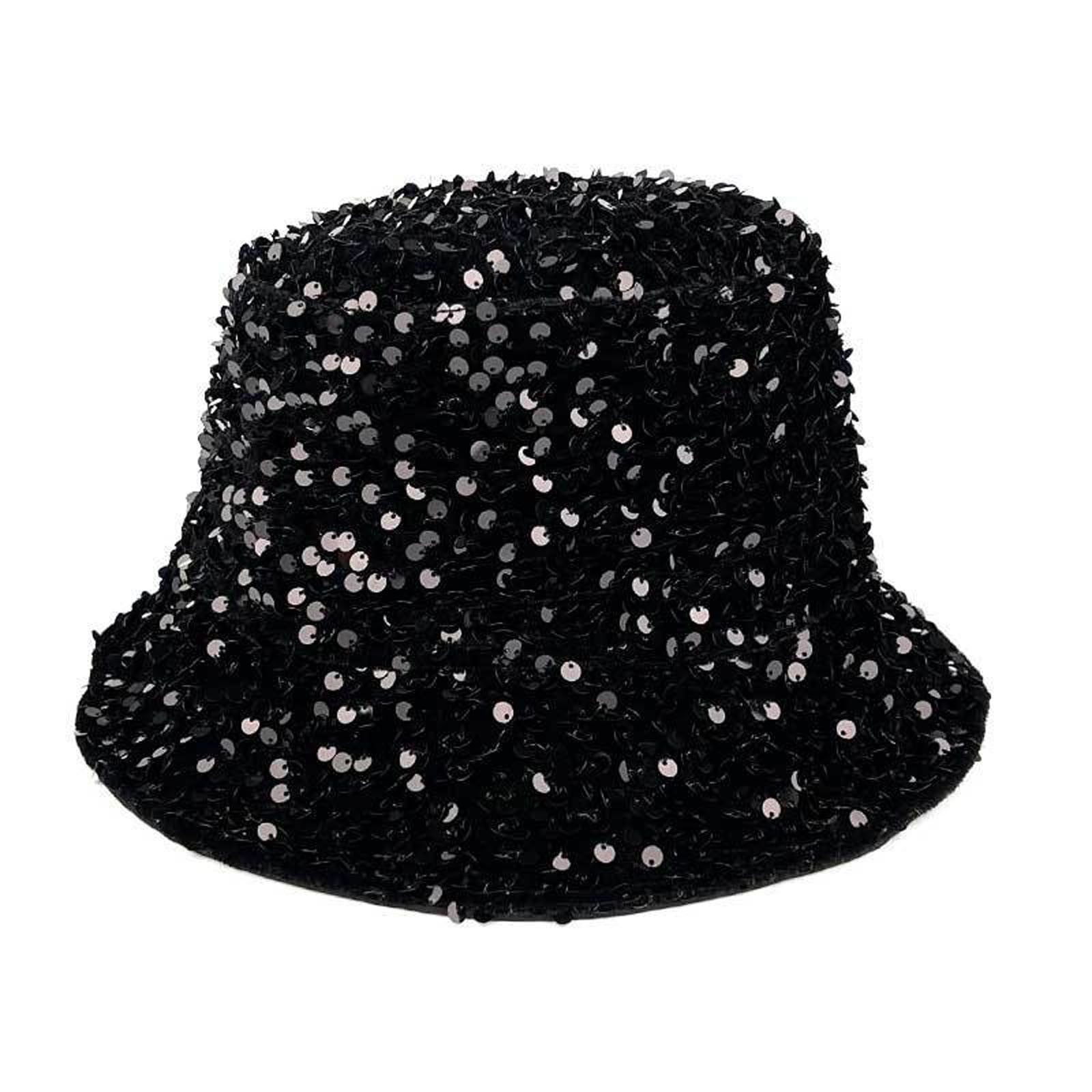 Xfvqtps Mens and Womens Bucket Hat Sparkling Glitter Bling Bling ...