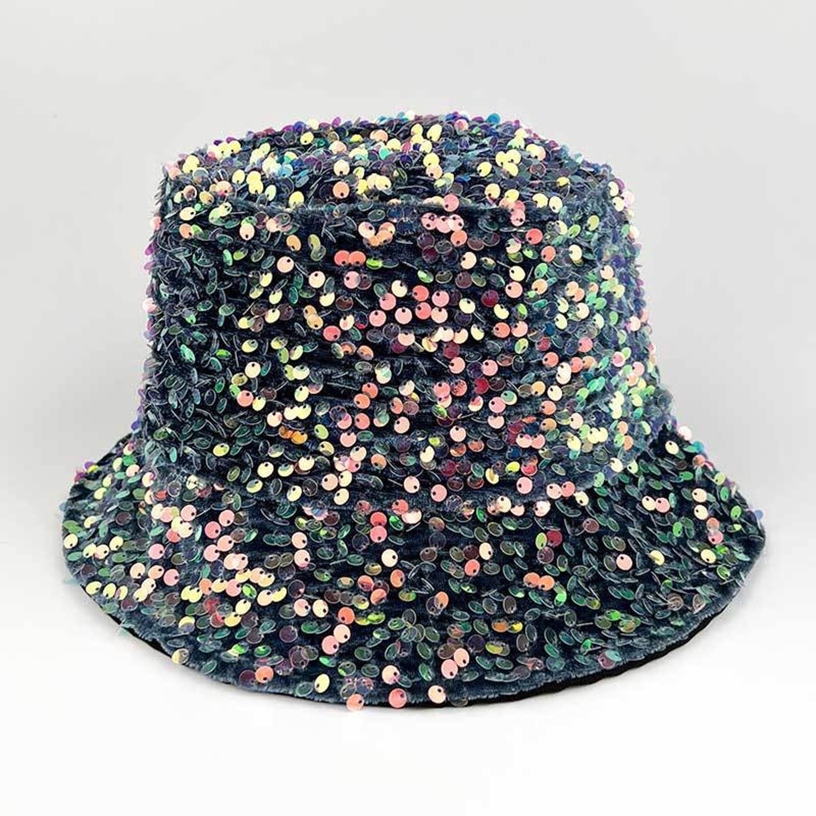 Xfvqtps Mens and Womens Bucket Hat Sparkling Glitter Bling Bling ...