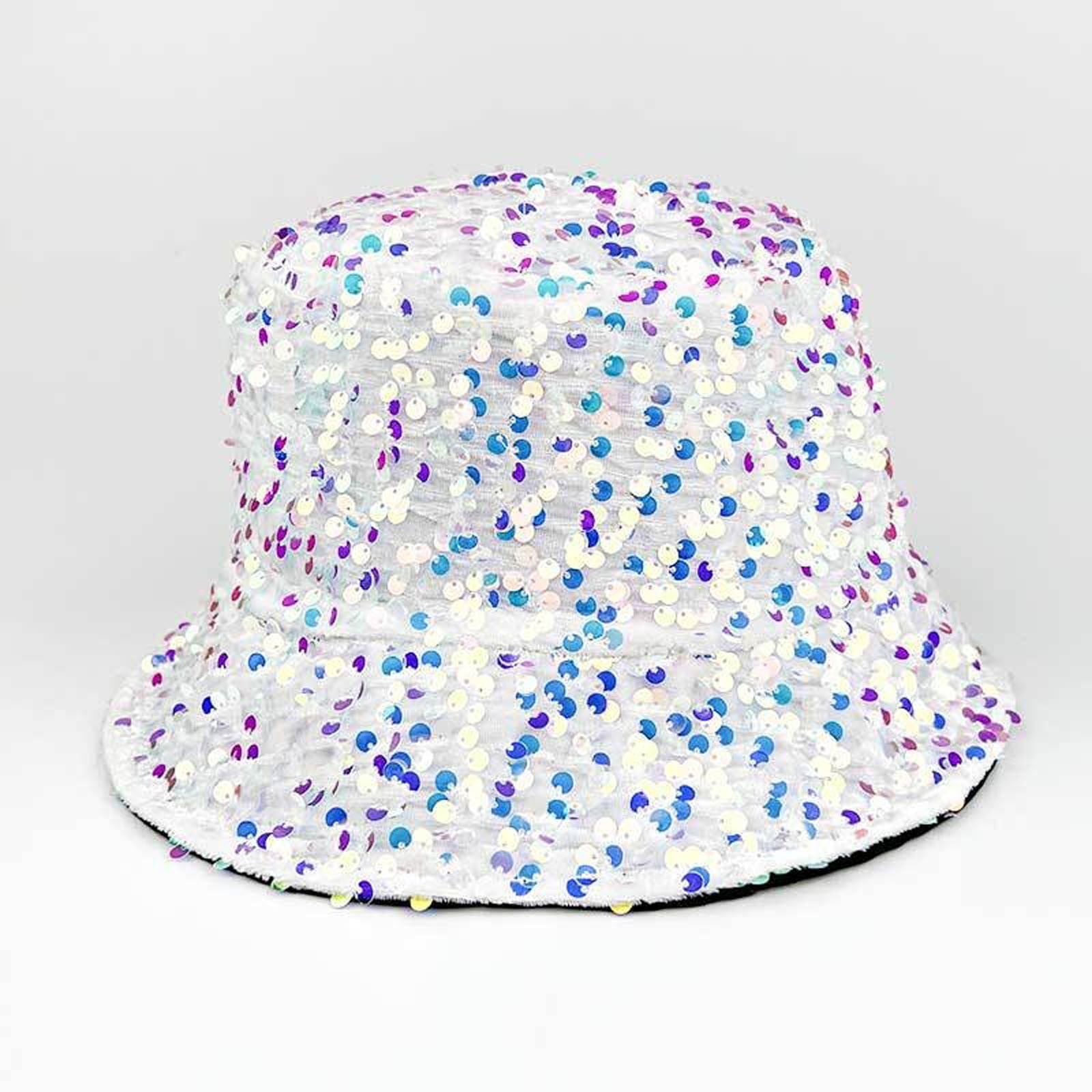 Xfvqtps Mens and Womens Bucket Hat Sparkling Glitter Bling Bling ...