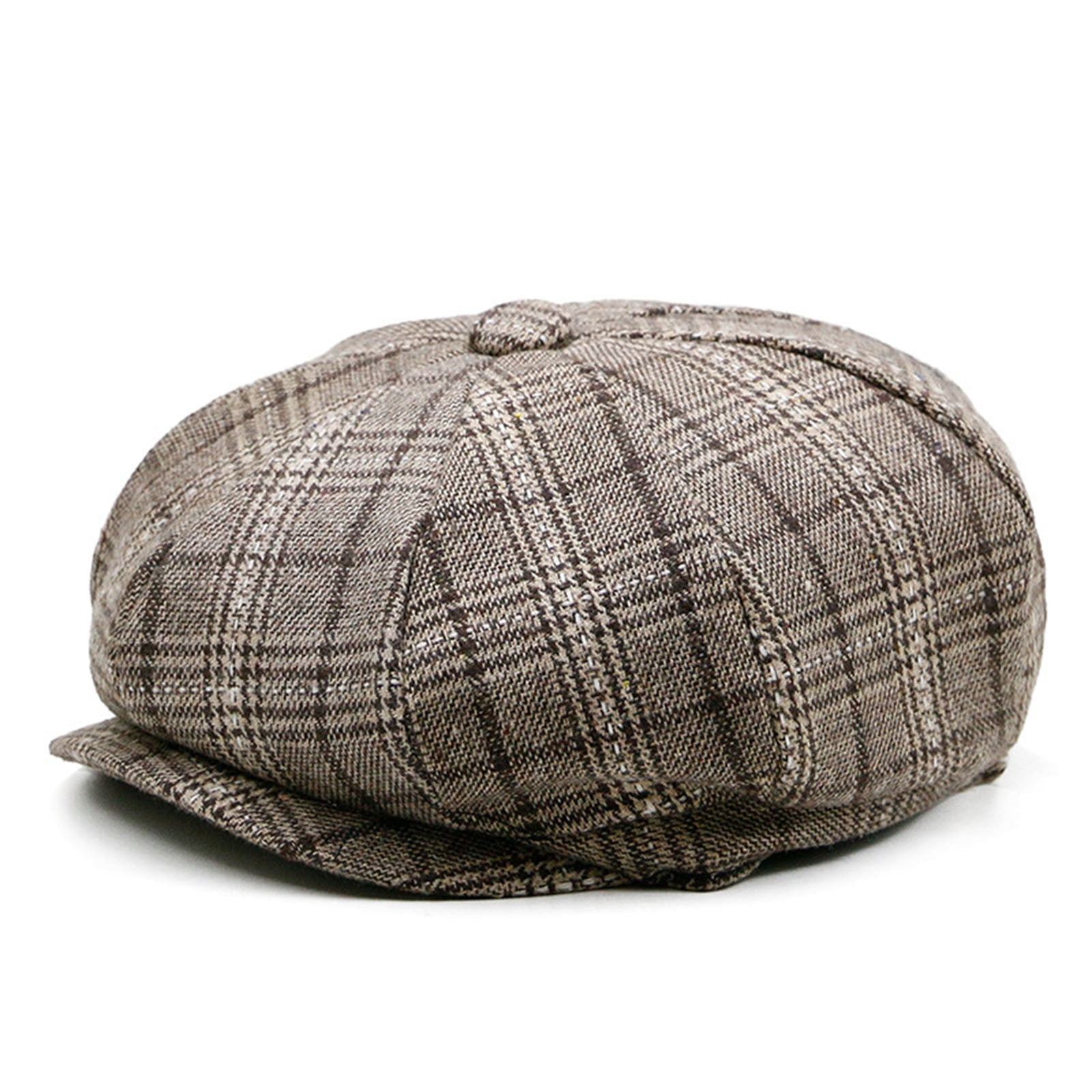 Xfvqtps Octagonal Hats for Mens Huafuge Classic Vintage Fashion Check ...