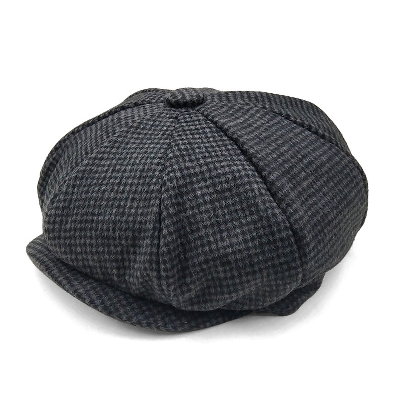 Xfvqtps Octagonal Hats for Mens Huafuge Classic Vintage Fashion Check ...