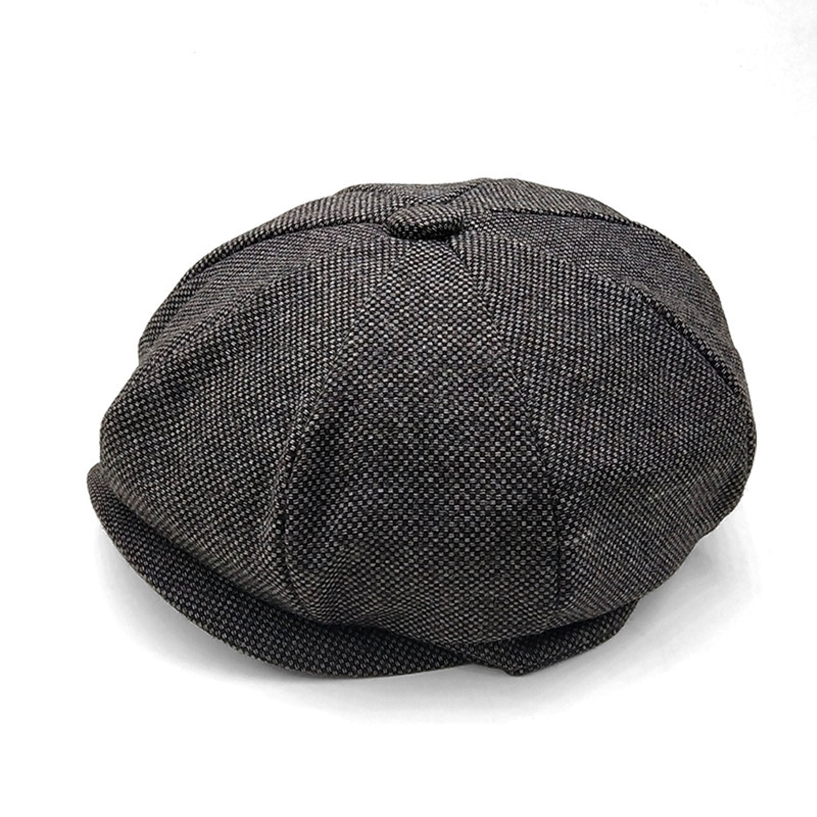 Xfvqtps Octagonal Hats for Mens Huafuge Classic Vintage Fashion Check ...